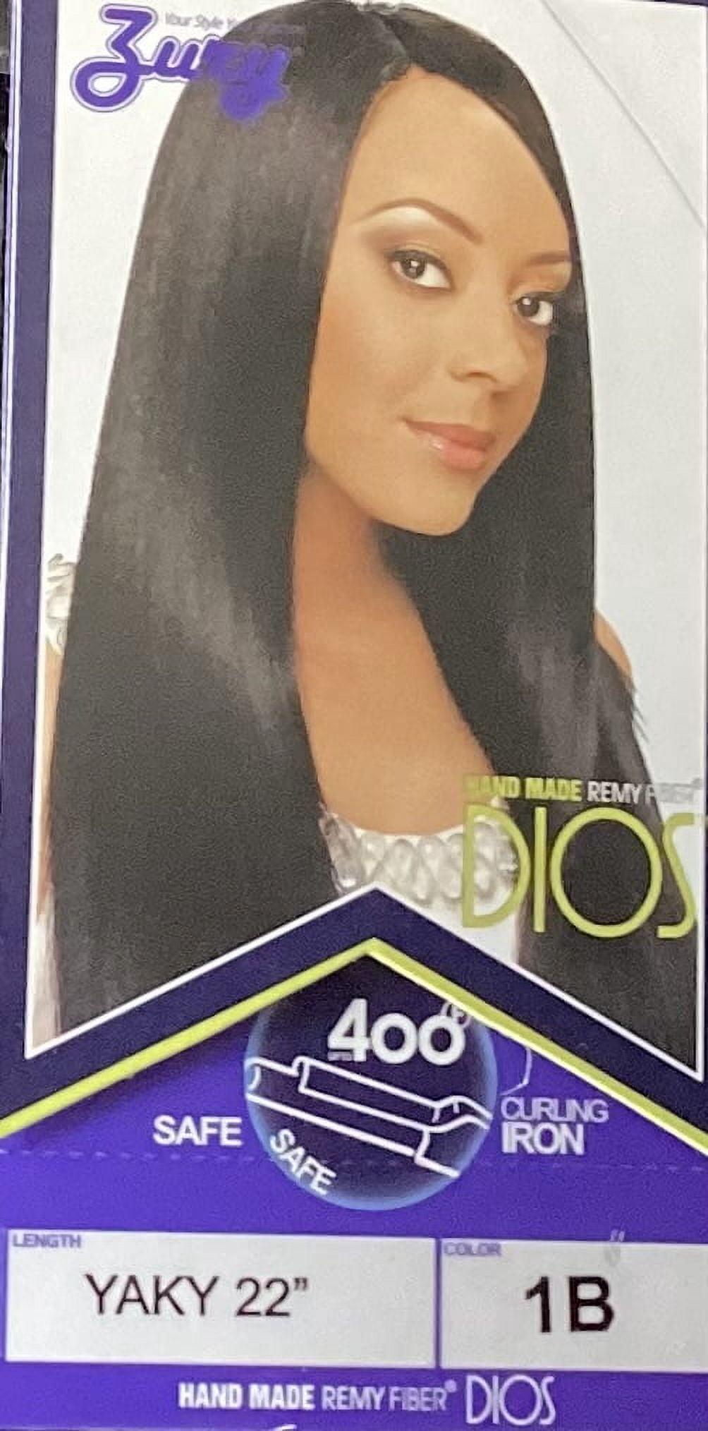 ZURY DIOS REMY FIBER INVISIBLE WEAVE PART YAKY 22” - Color : #1B ...