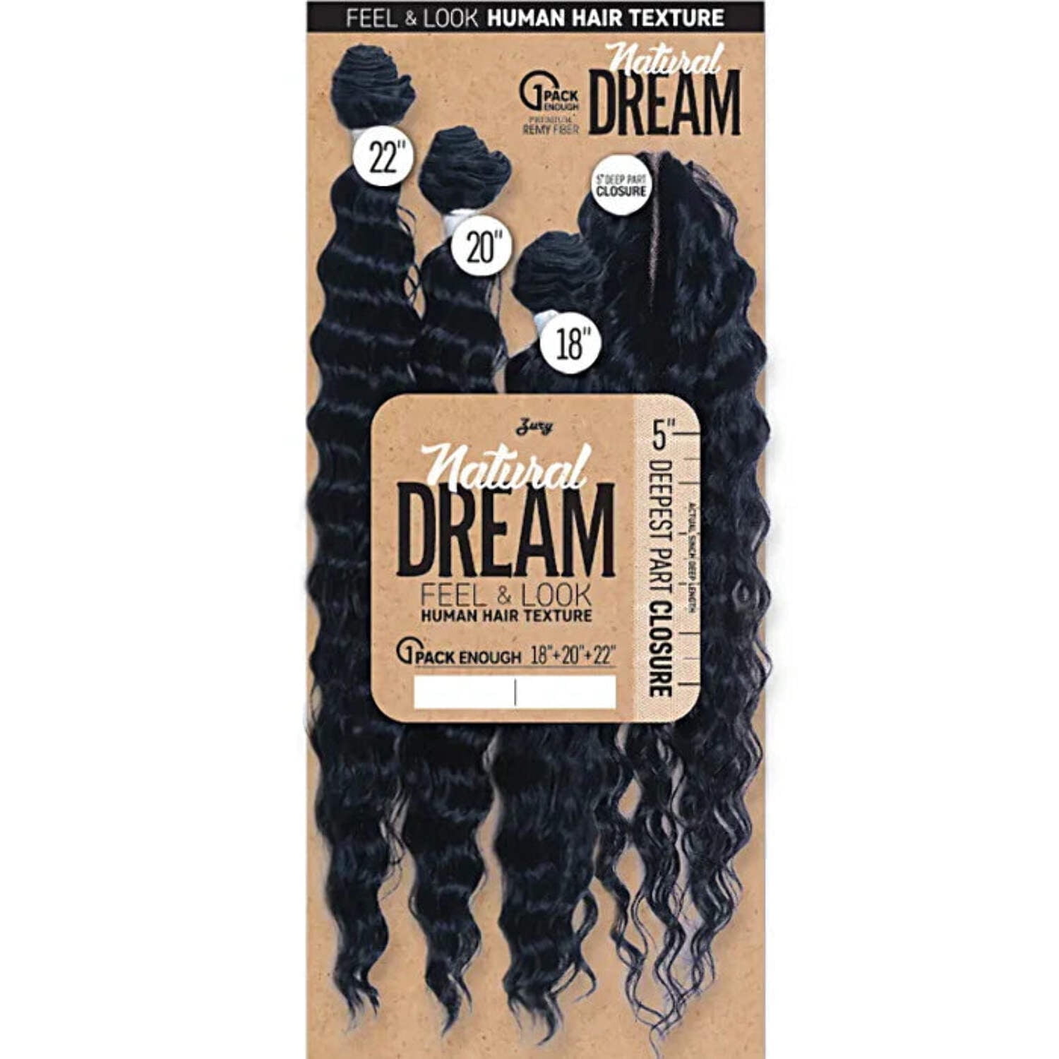 Zury Sis Natural Dream Multi Deep Wave 18 20 22 with 5 Inch Deep ...