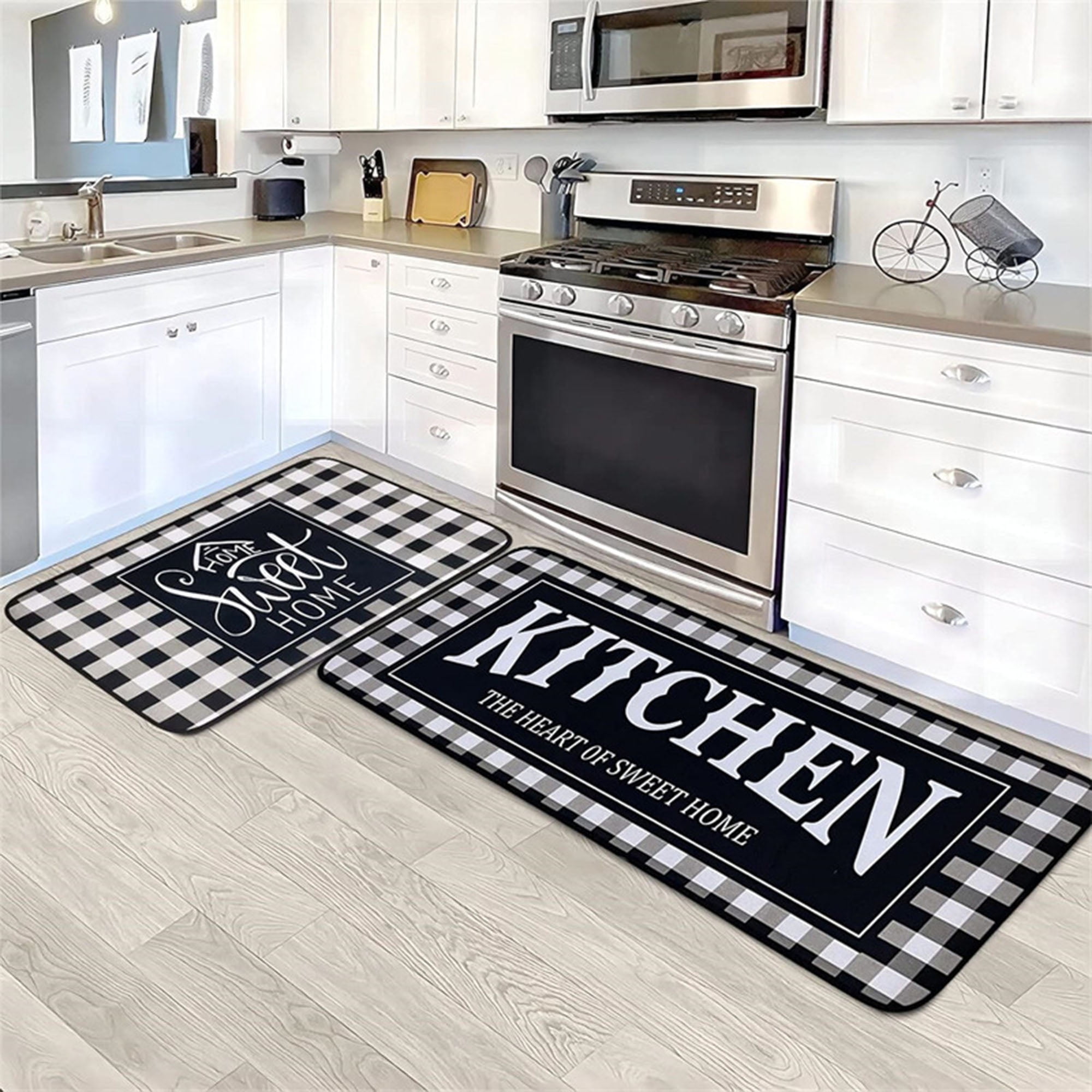 ZUTOYBO Colorful Kitchen Mats for Floor Set of 2,Anti Fatigue Mats for ...