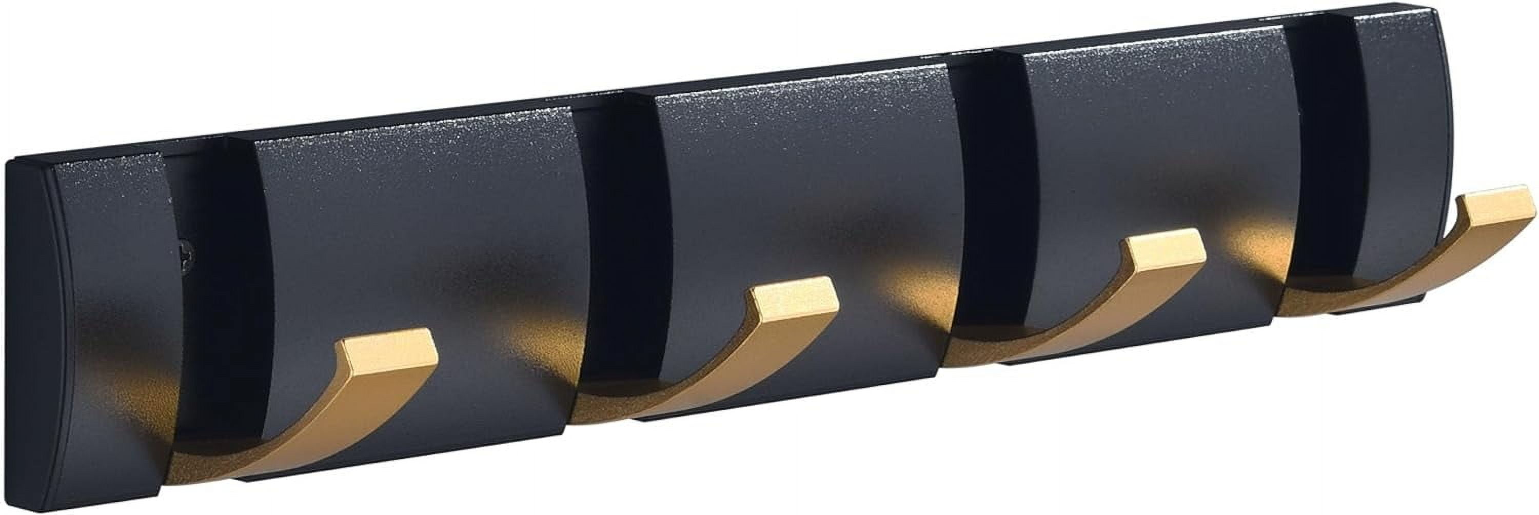 ZUTOYBO Gold Coat Rack Wall Mount with 4Hooks, 12.5 Inch Waterproof ...