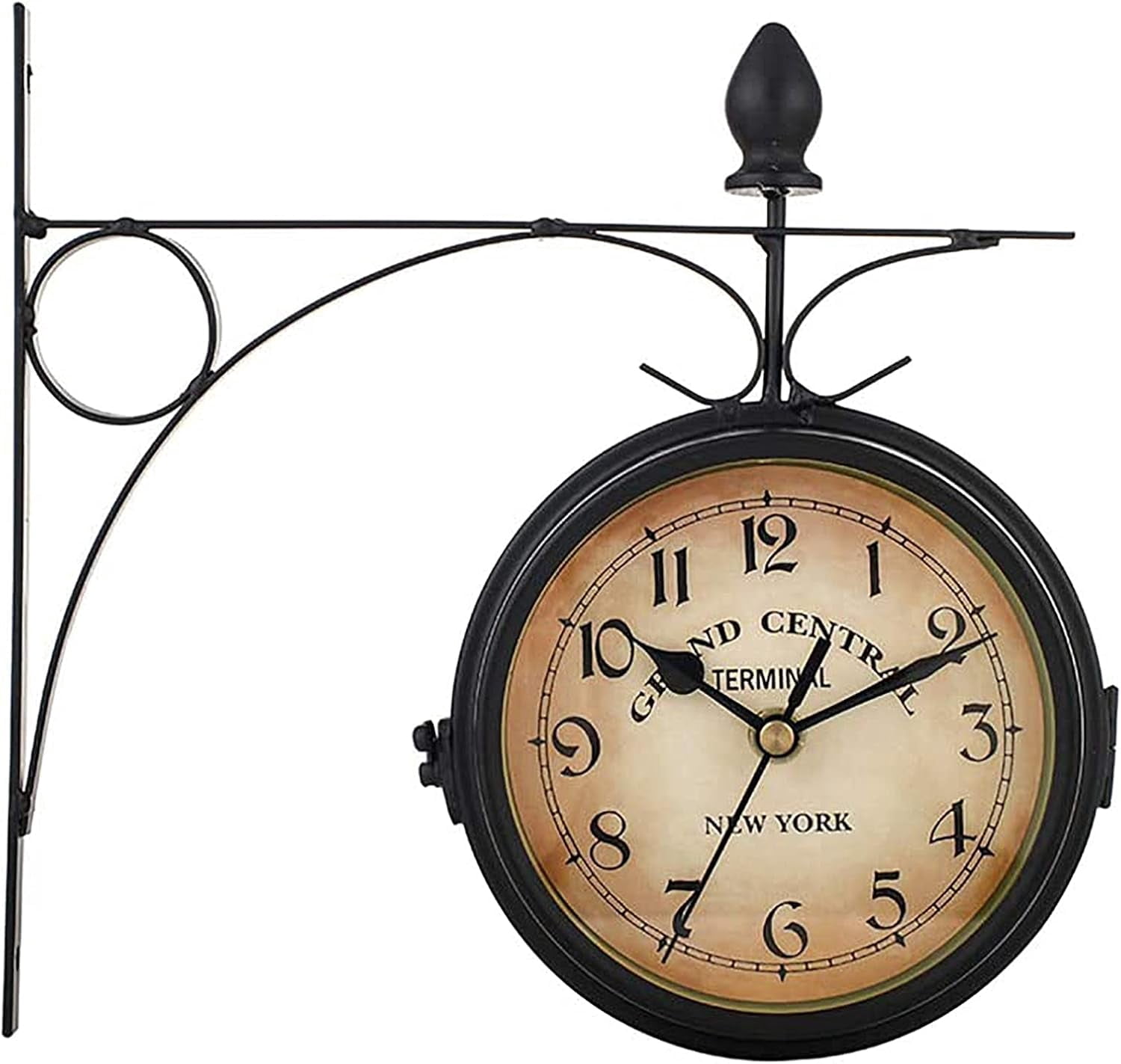 ZUTOYBOLIN Retro Double-Sided Garden Wall Clock,Vintage Industrial Two ...