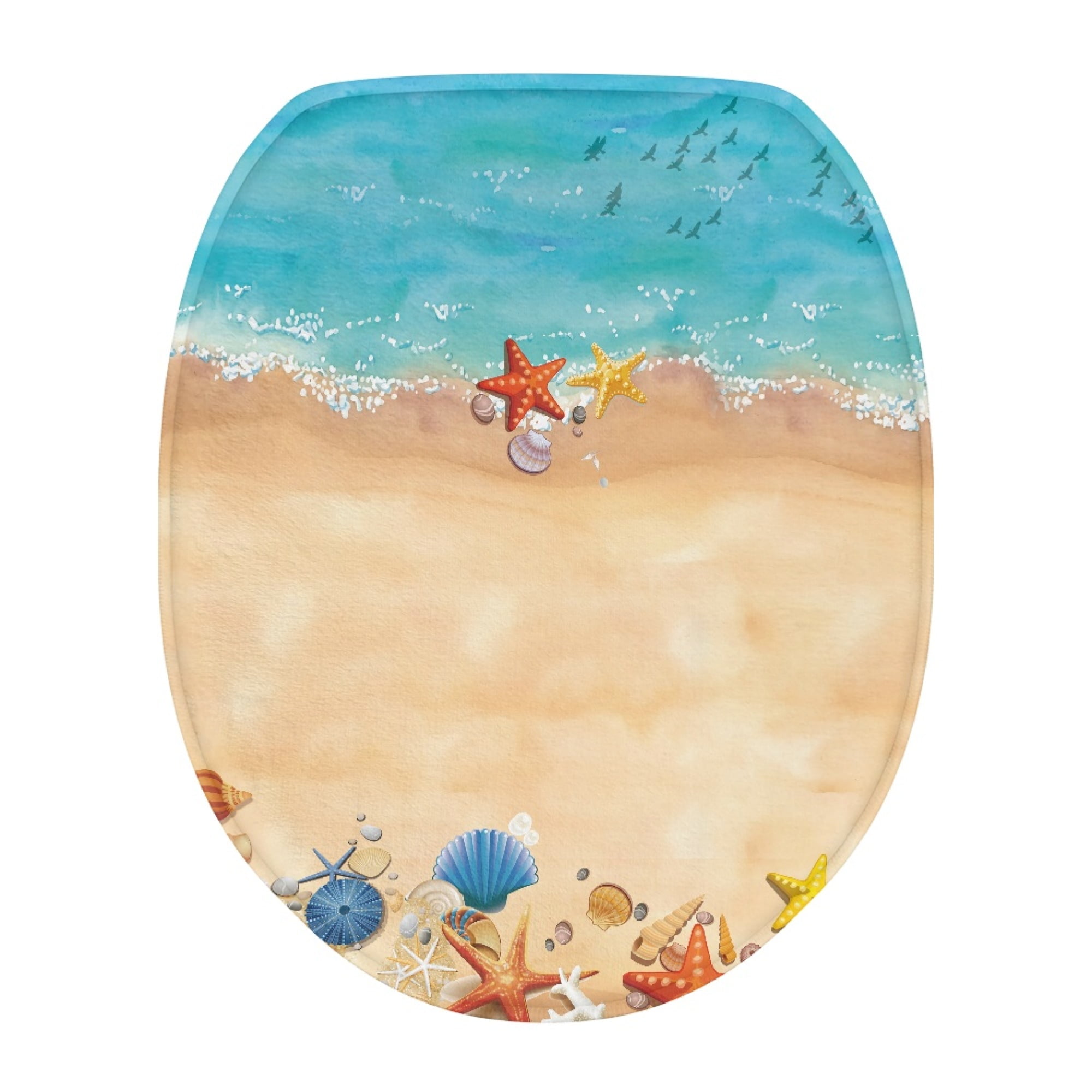ZUXONGSY Beach Starfish Toilet Lid Seat Cover Washroom Toilet Bowl Dust ...