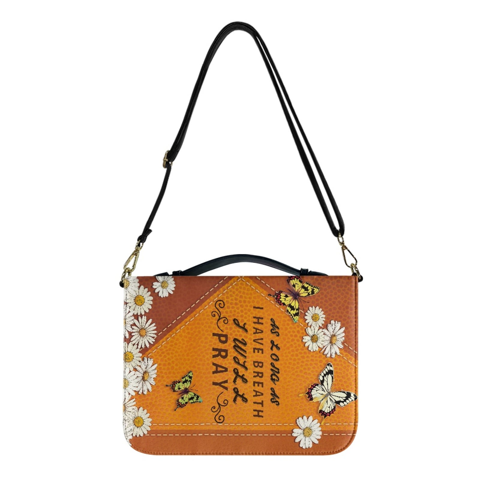 ZUXONGSY Butterfly Daisy Print Bible Cover for Women I Will Pray Faux ...