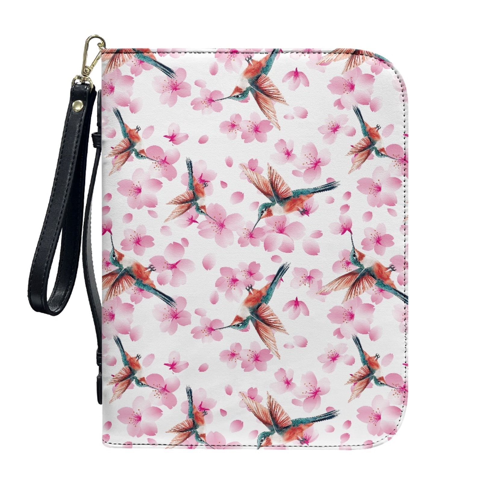 ZUXONGSY Cherry Blossom Hummingbird Print PU Leather Bible Cover Case ...