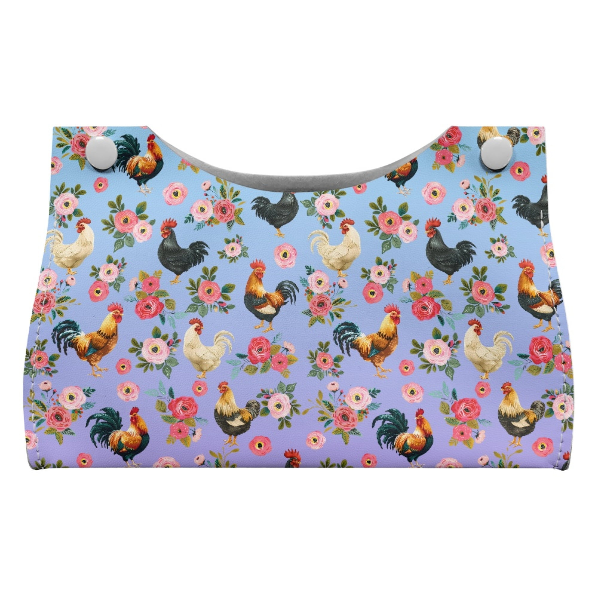 ZUXONGSY Chicken Flower Tissue Box Covers PU Leather Tissue Paper Box ...
