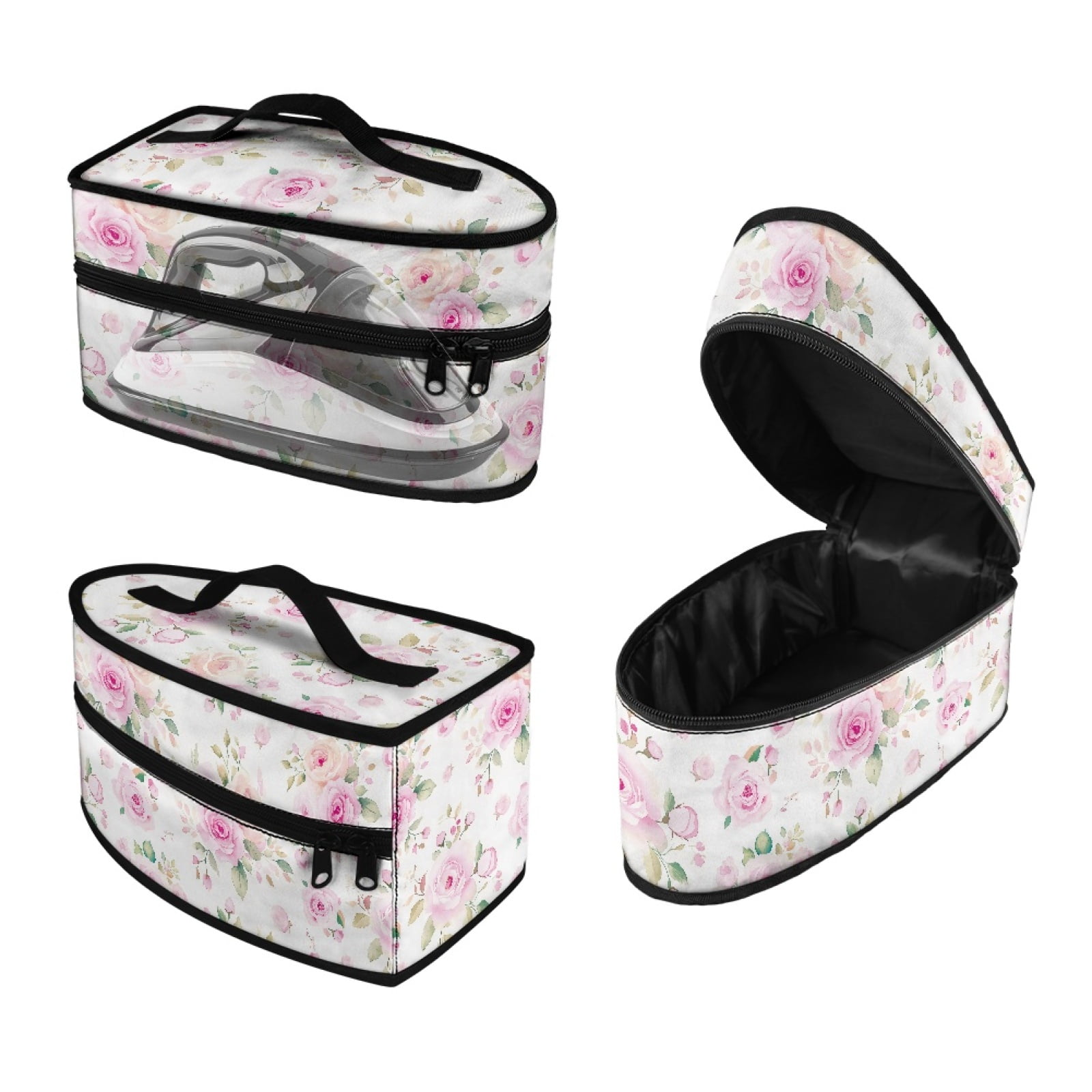 ZUXONGSY China Rose Print Steam Iron Box Portable Steam Iron Holder ...
