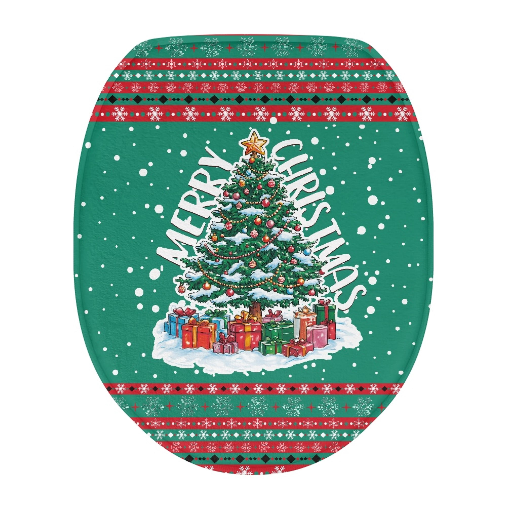 ZUXONGSY Christmas Tree Flannel Toilet Cover Decorative Toilet Seat ...