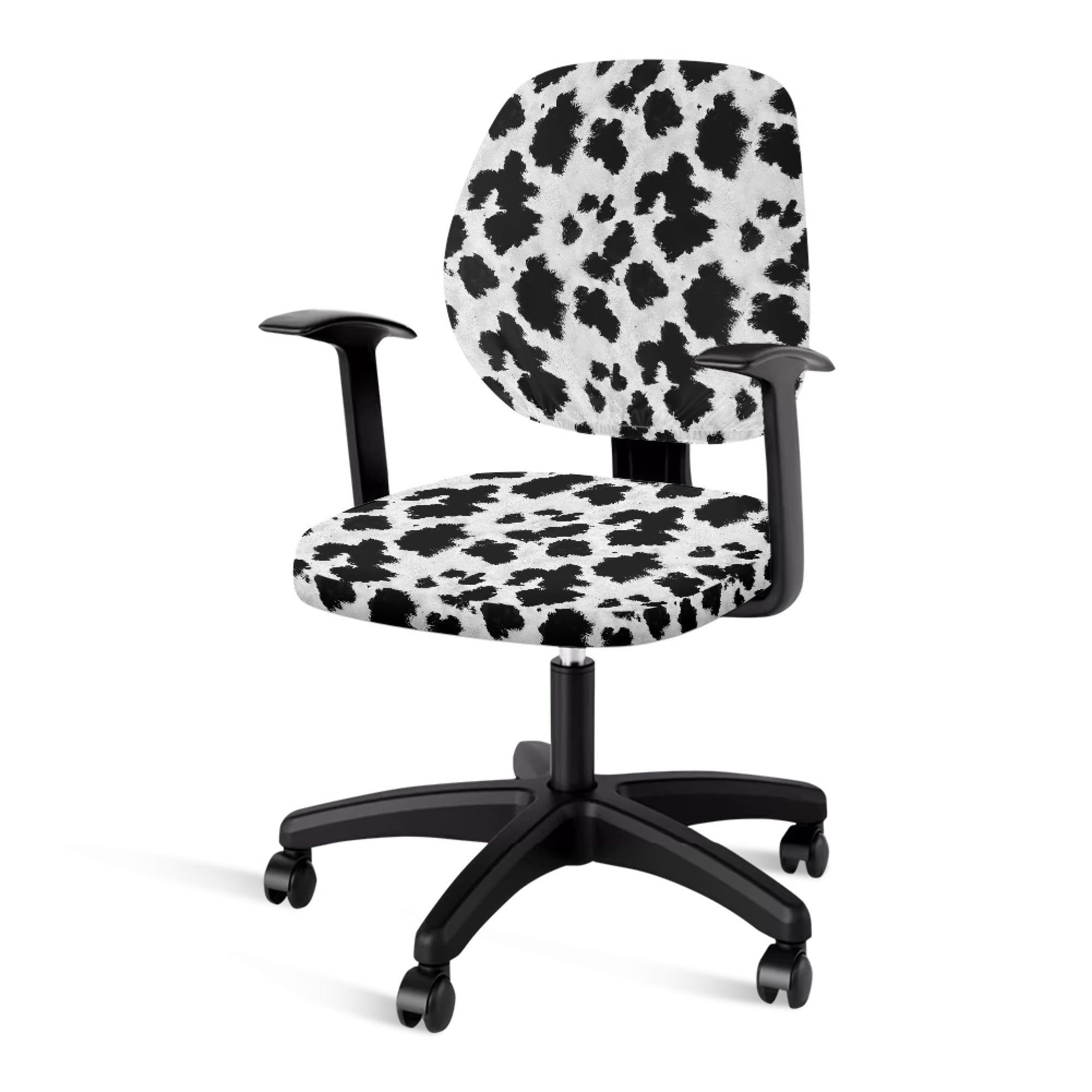 ZUXONGSY Cow Print Office Chair Cover Set of 2 Piece Mid Back Chair ...