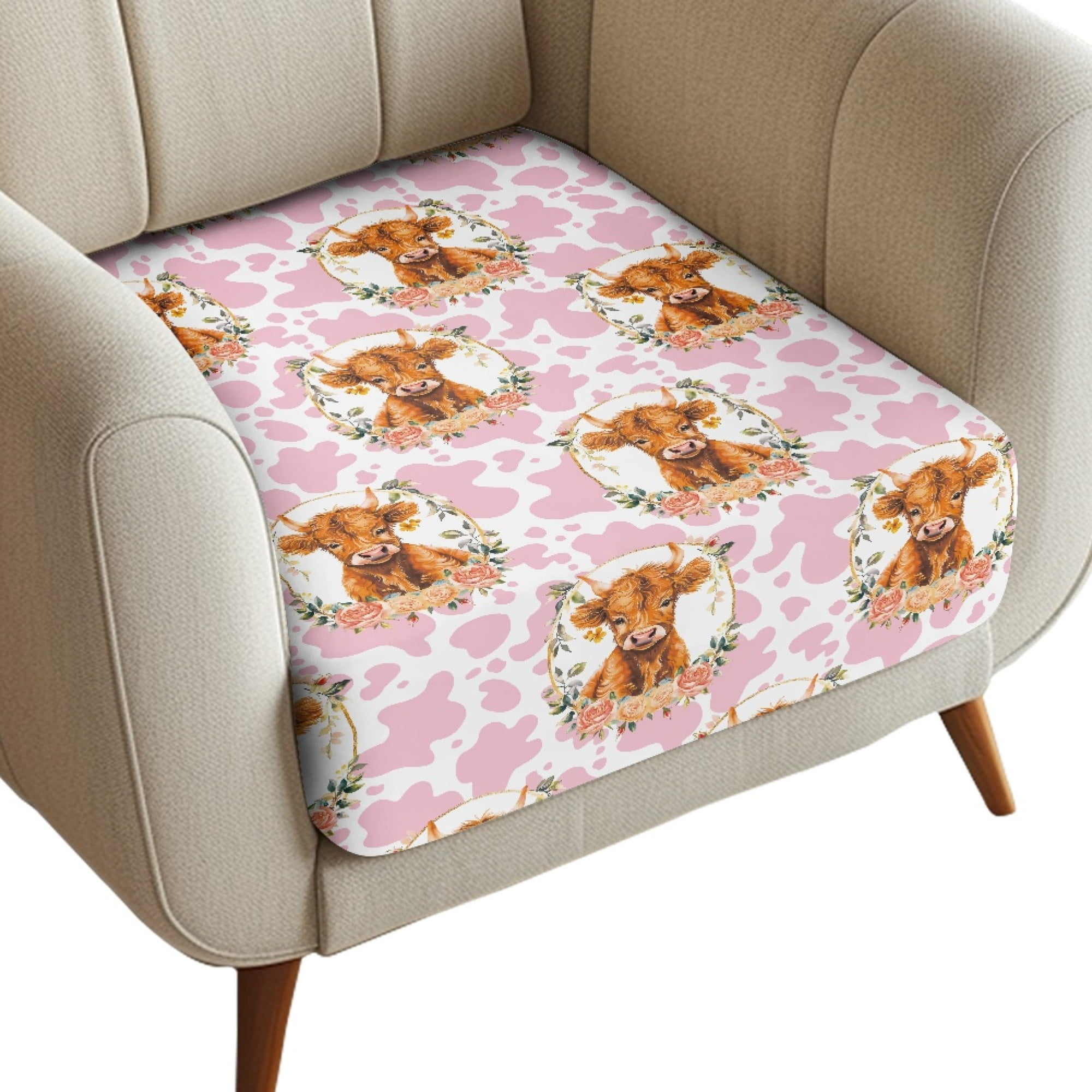 ZUXONGSY Cow Print Sofa Cushion Covers Highland Cow Couch Cushion ...