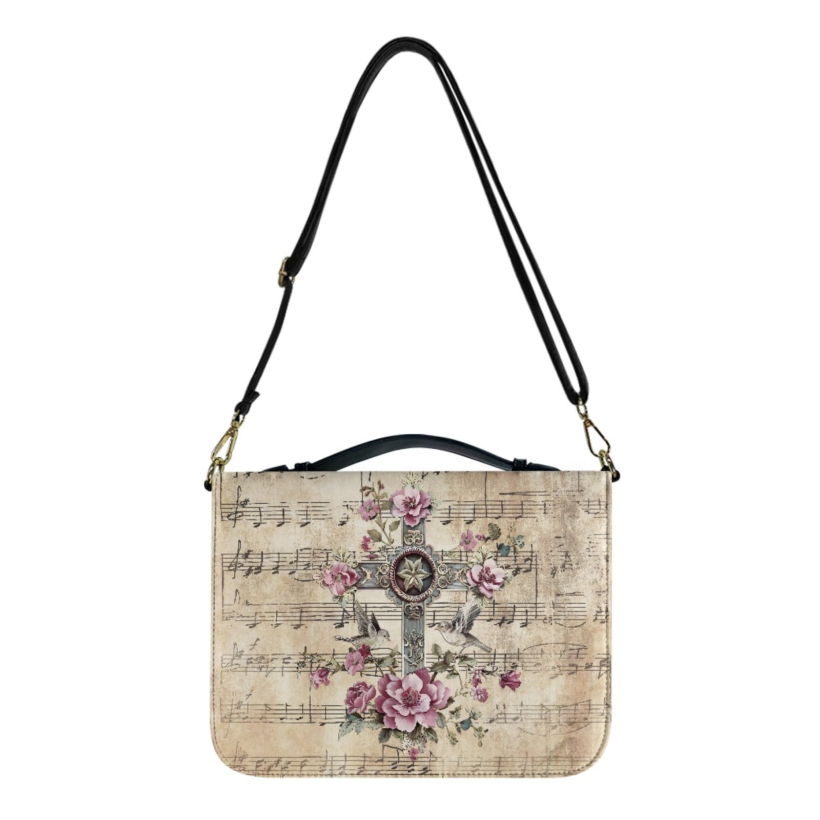 ZUXONGSY Cross Flower Hummingbird Print Bible Case for Women Men Music ...