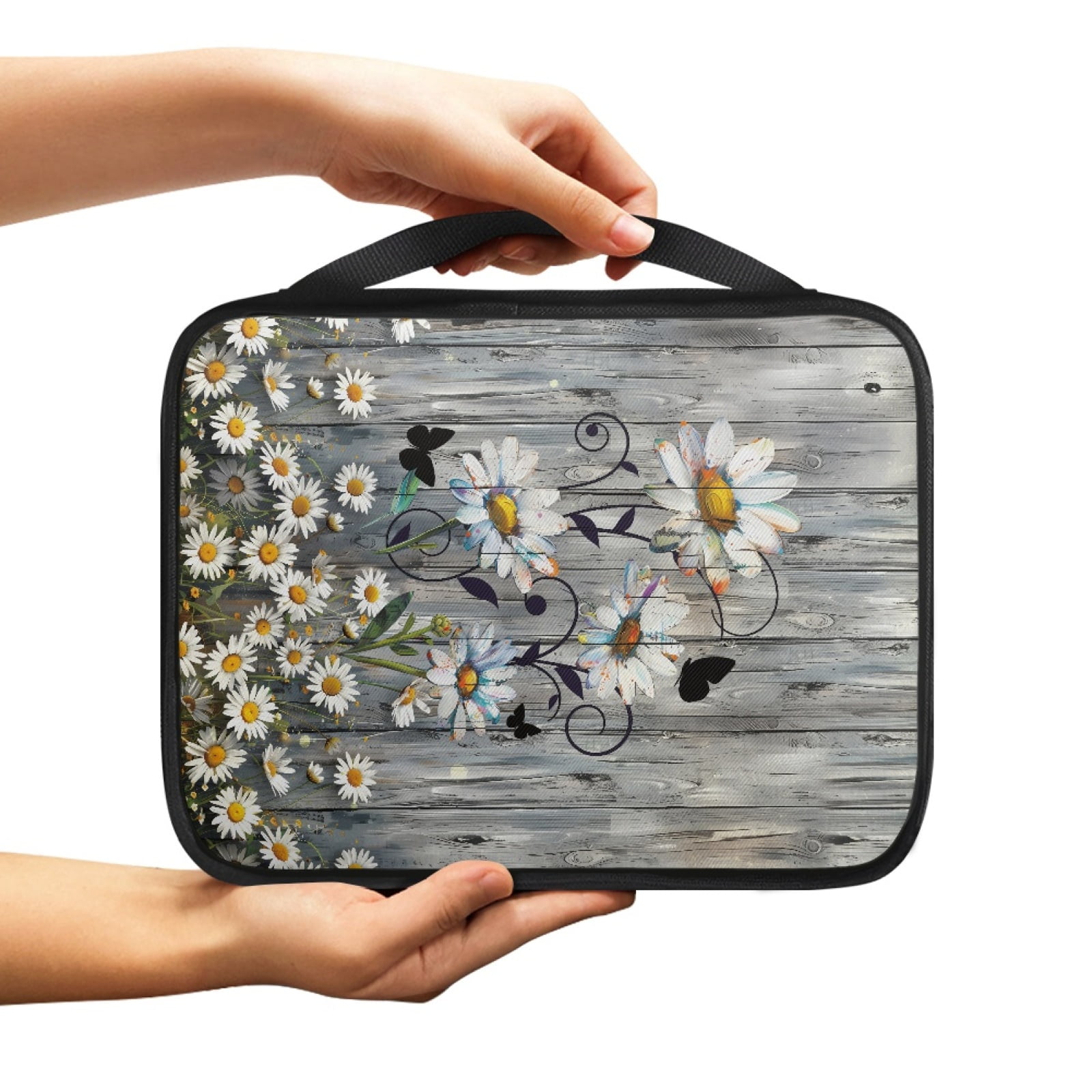 ZUXONGSY Daisy Butterfly Wood Print Bible Case for Women Men Stylish ...