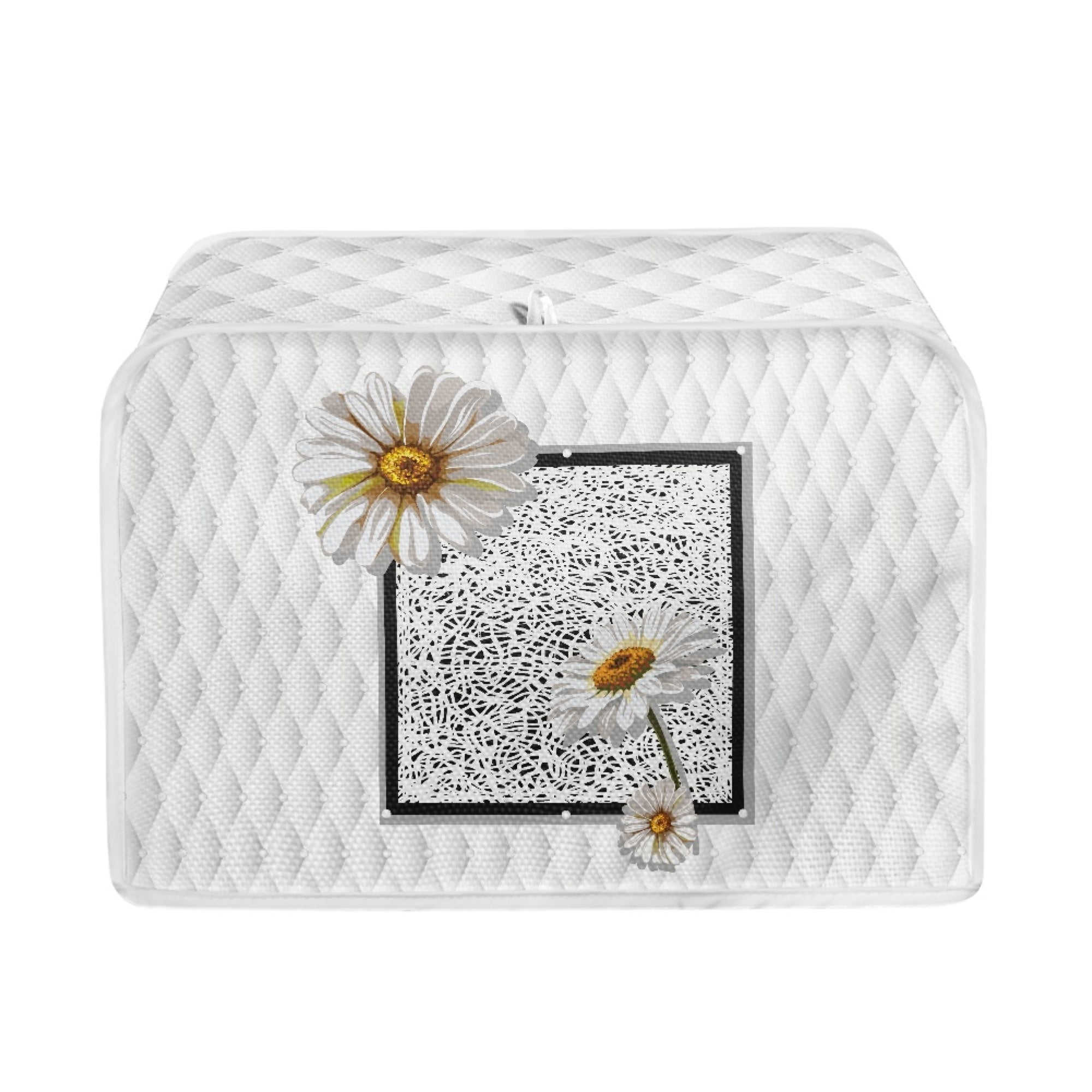 ZUXONGSY Daisy Print Toaster Covers 2 Slice White Anti-Sputtering Bread ...