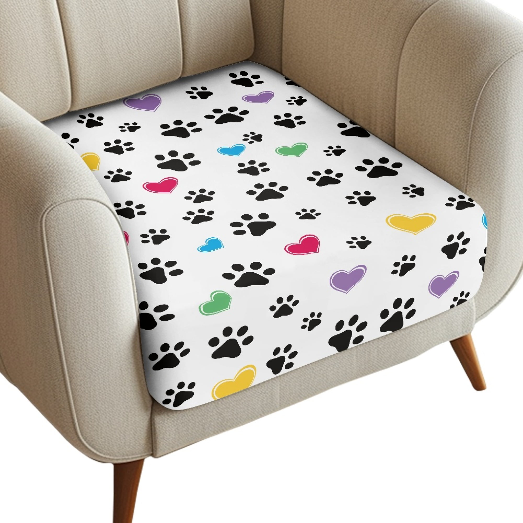 ZUXONGSY Dog Paw Couch Cushion Covers Separate Sofa Seat Cushion Cover ...