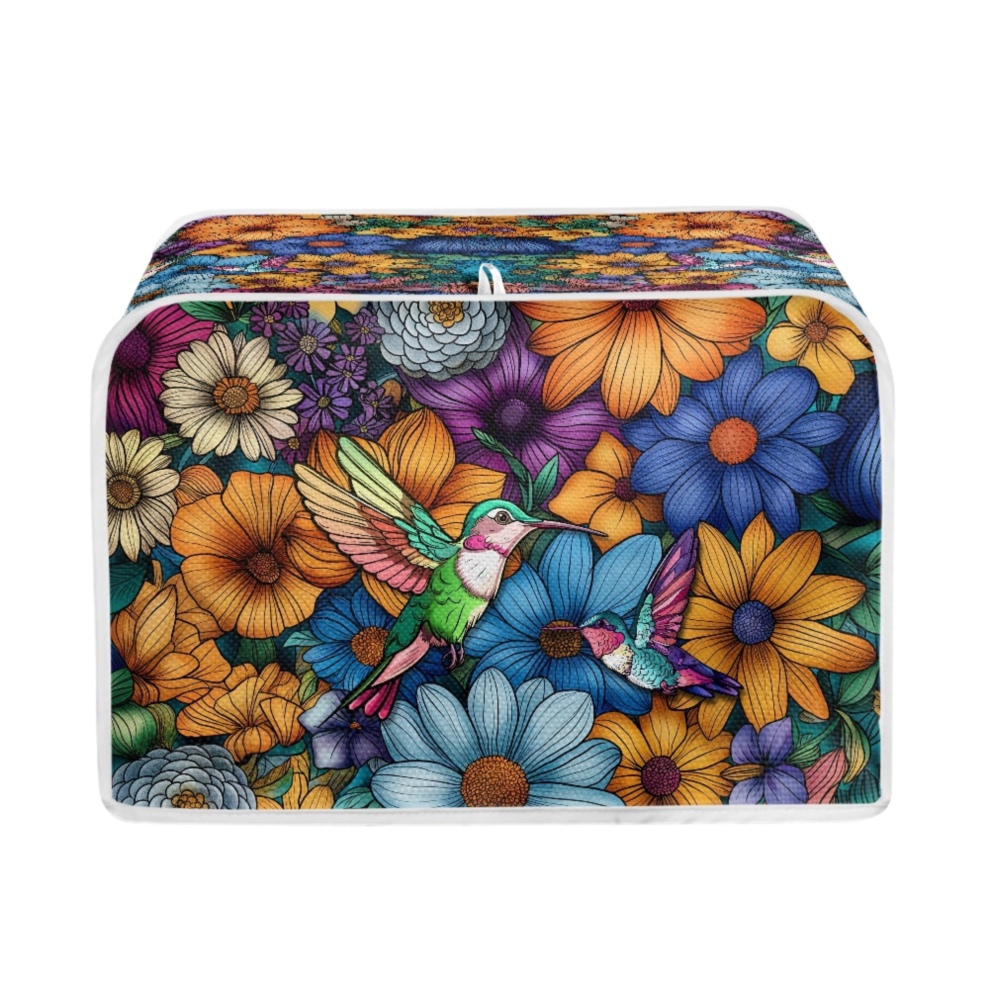 ZUXONGSY Floral Hummingbird Toaster Cover 2 Slice Bread Machine Dust ...