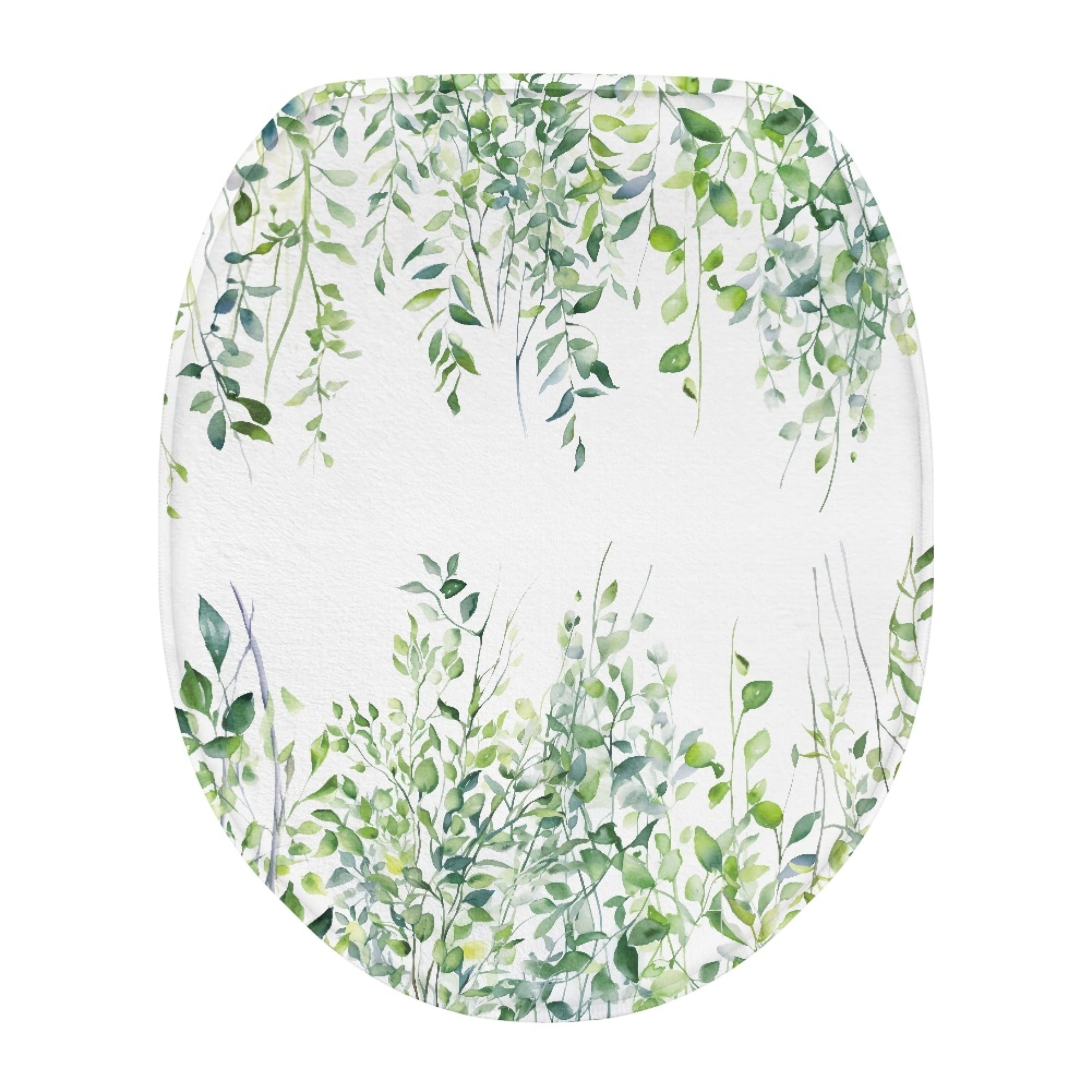 ZUXONGSY Green Leaf Toilet Lid Covers Soft Cozy Flannel Elongated ...