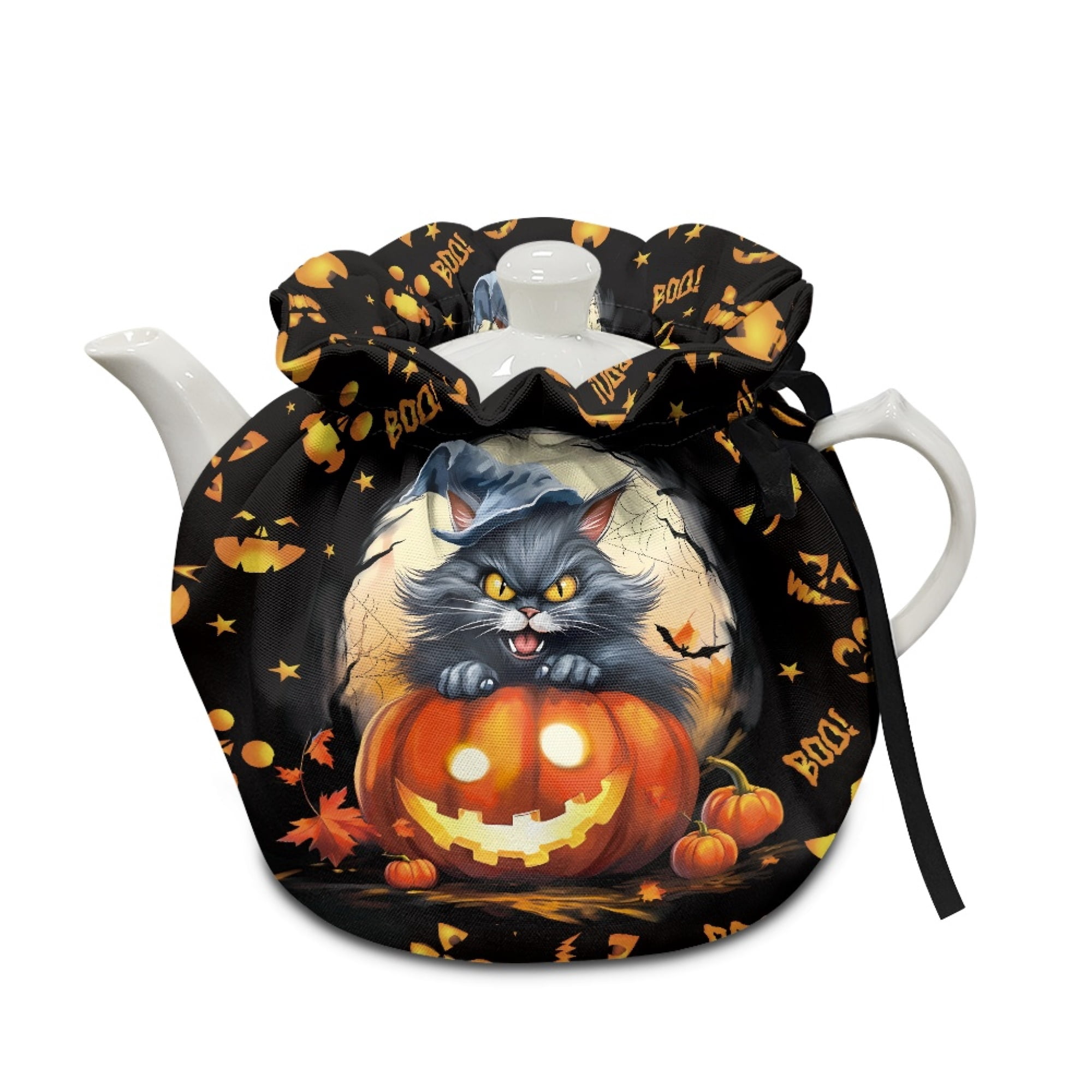 ZUXONGSY Halloween Black Cat Tea Cosy Tea Pot Cozies Double-Sided with ...
