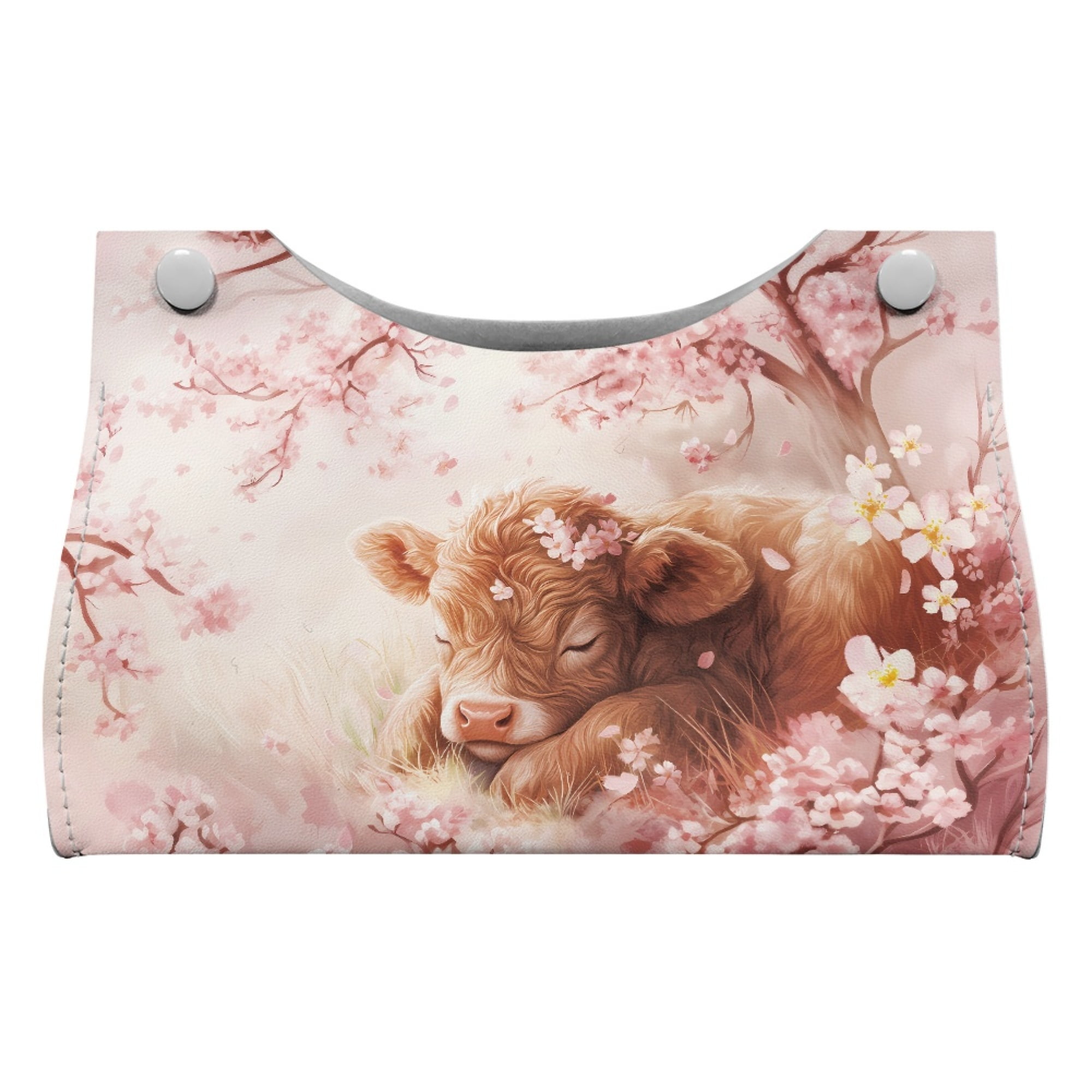 ZUXONGSY Highland Cow Flower Tissue Box Covers 2 PCS Rectangle Tissue ...