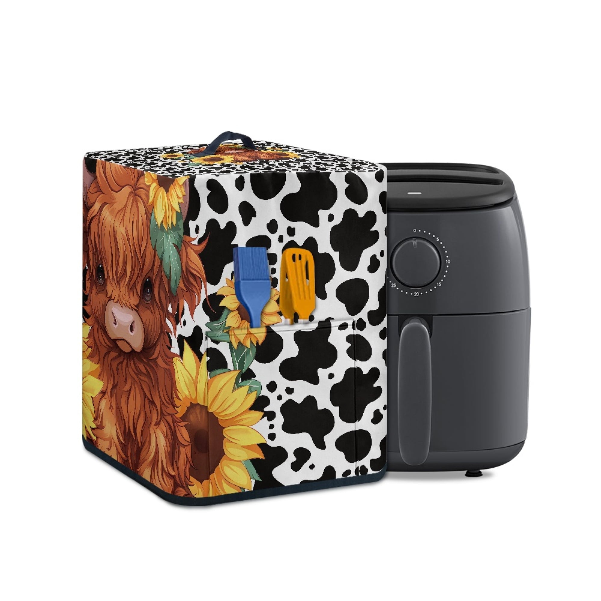 ZUXONGSY Highland Cow Sunflower Air Fryer Cover Insulated Kitchen ...