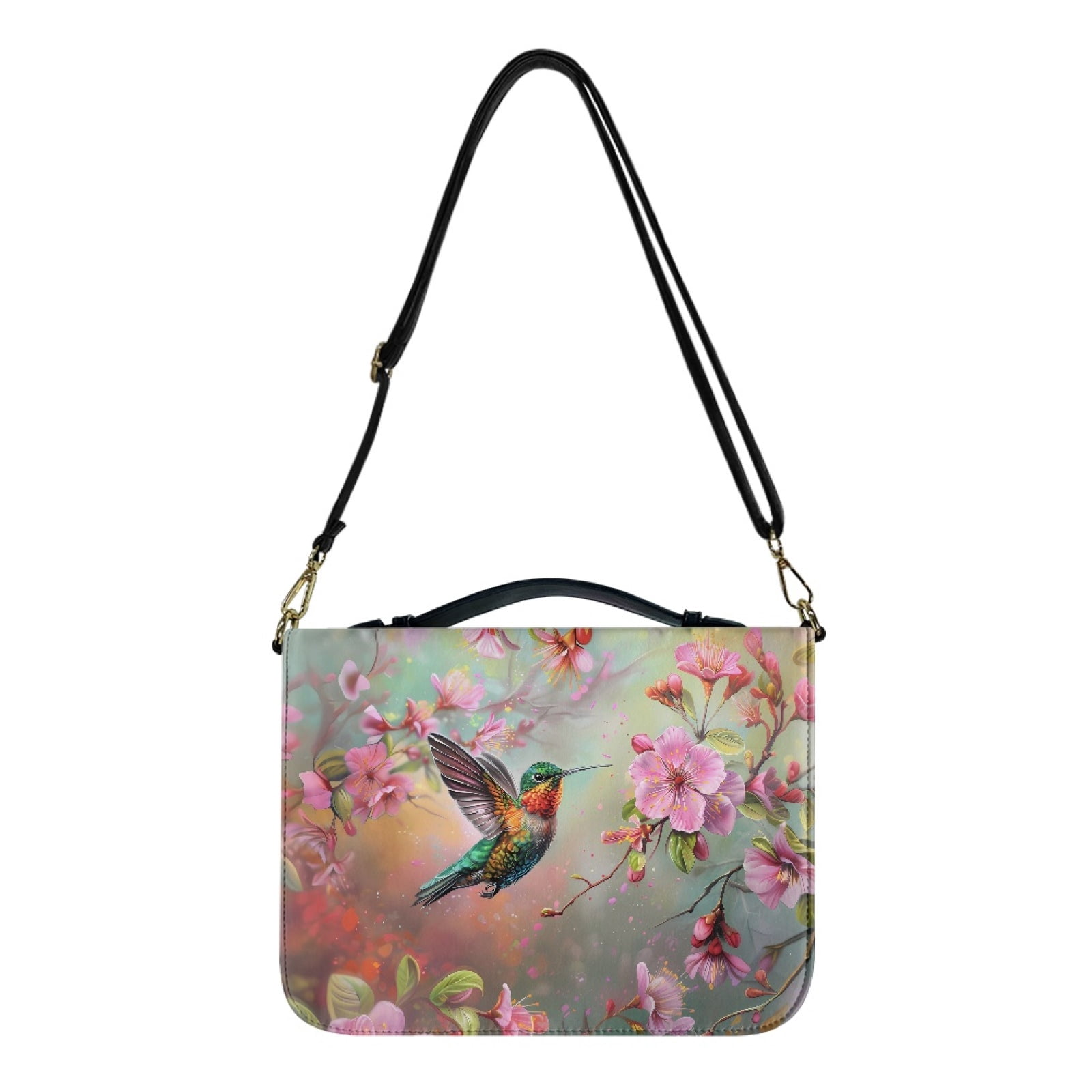 ZUXONGSY Hummingbird Cherry Blossom Print Bible Cover for Women PU ...