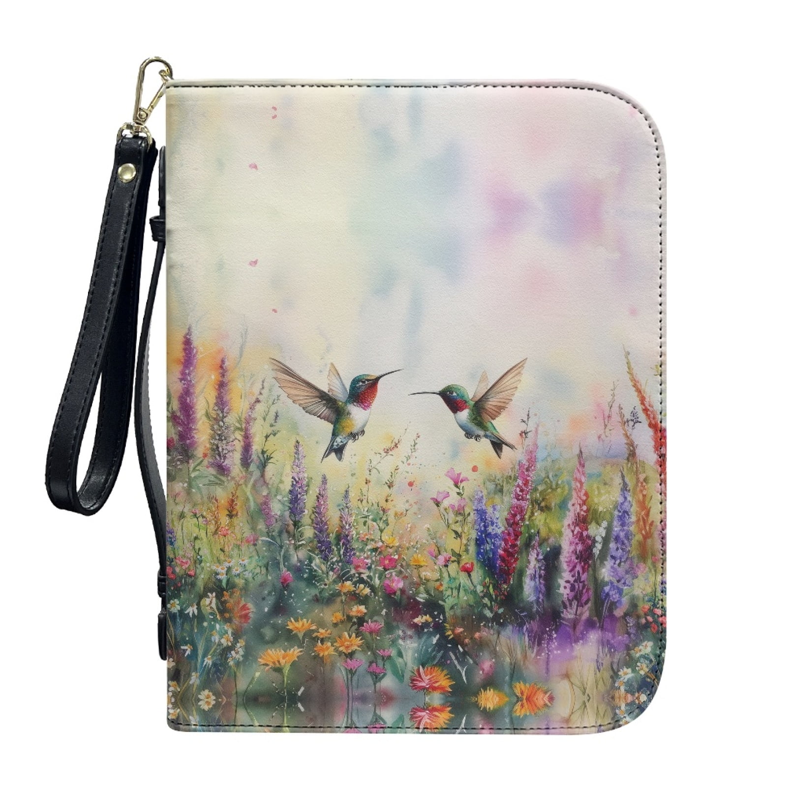 ZUXONGSY Lavender Daisy Flower Hummingbird Print PU Leather Bible Cover ...