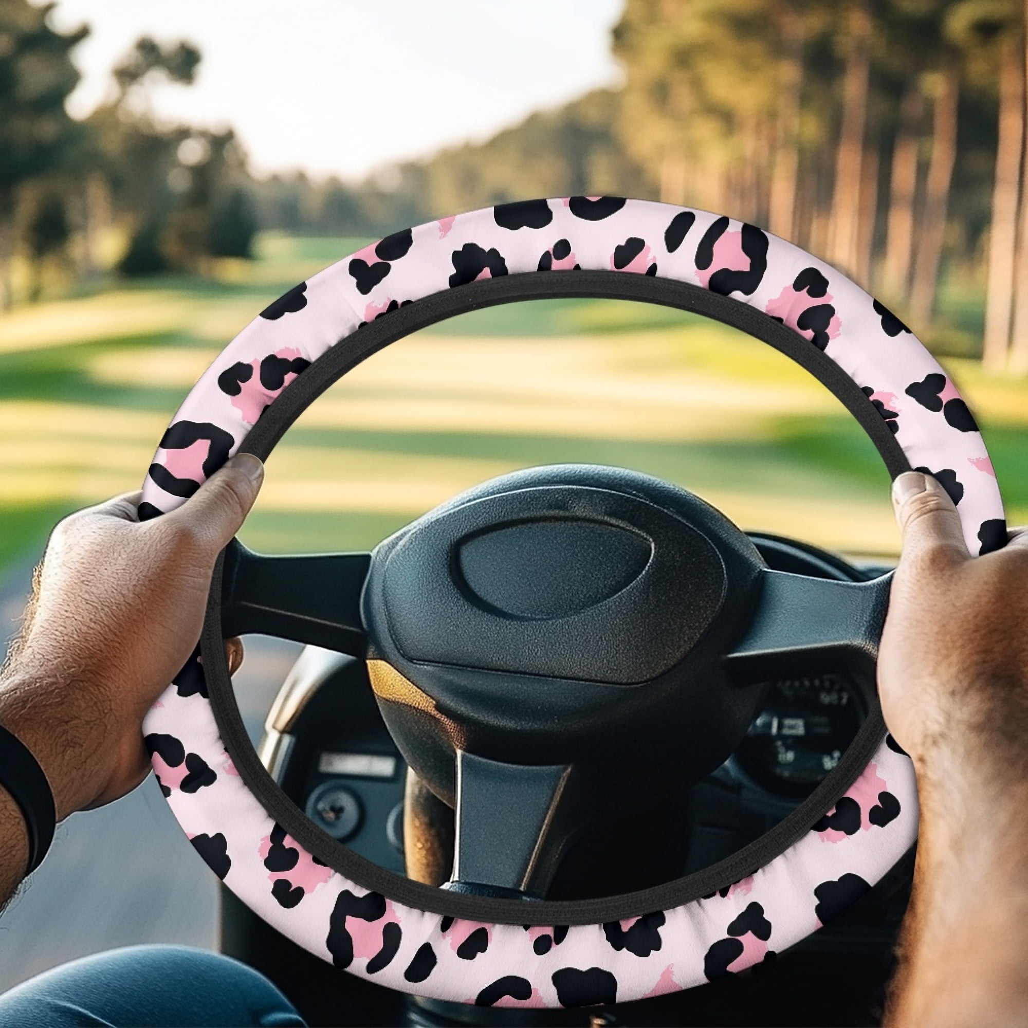 ZUXONGSY Leopard Print Golf Cart Steering Wheel Cover Glof Cart ...