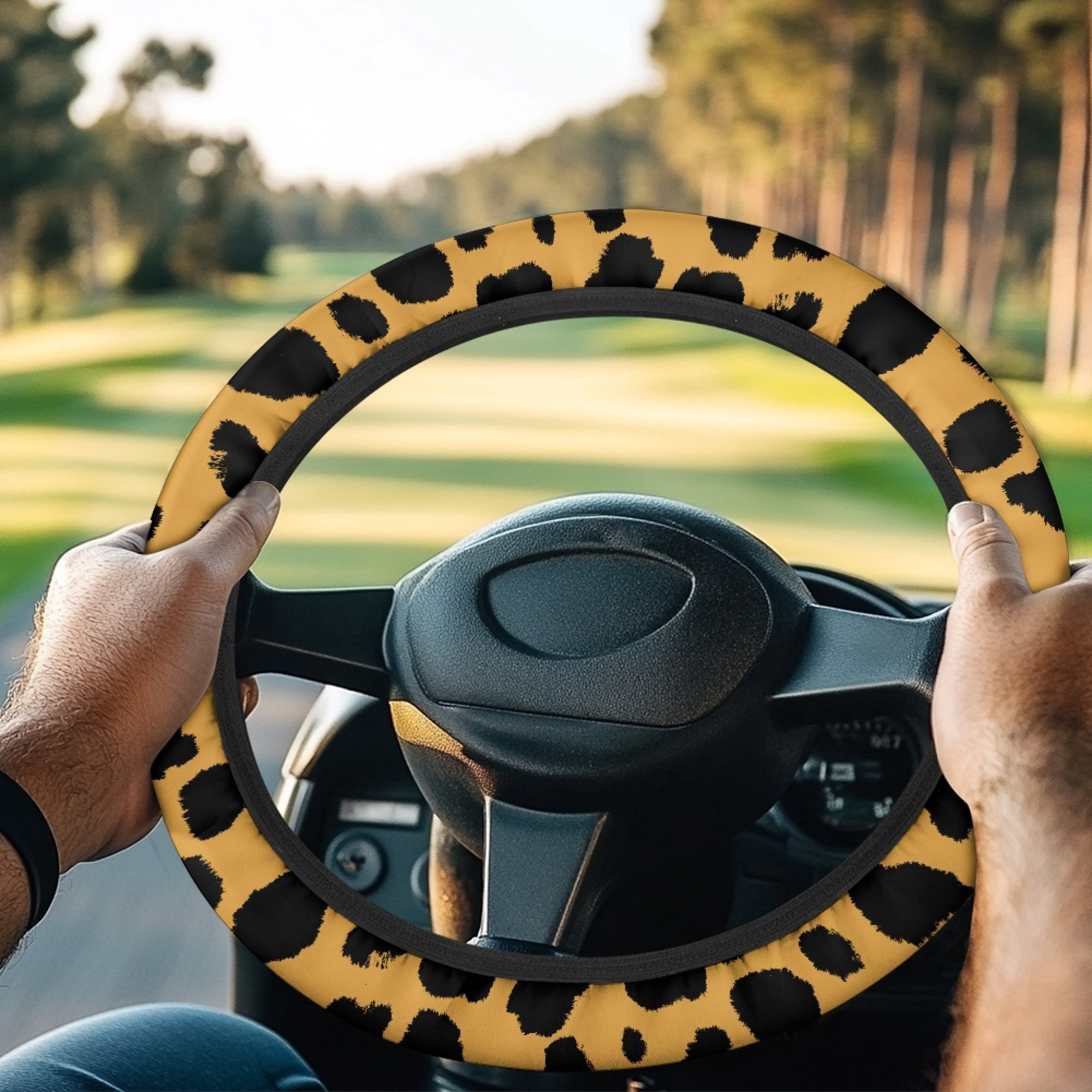 ZUXONGSY Leopard Print Golf Cart Steering Wheel Covers Car Interior ...