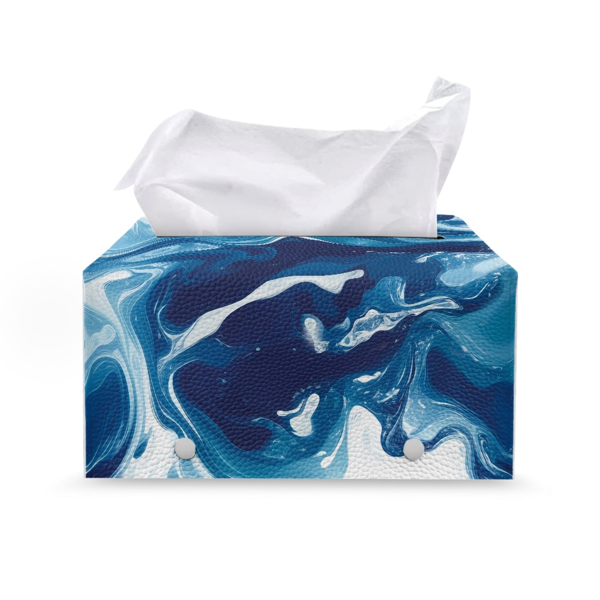 ZUXONGSY Marble Print Tissue Box Cover PU Leather Decorative Tissue Box ...