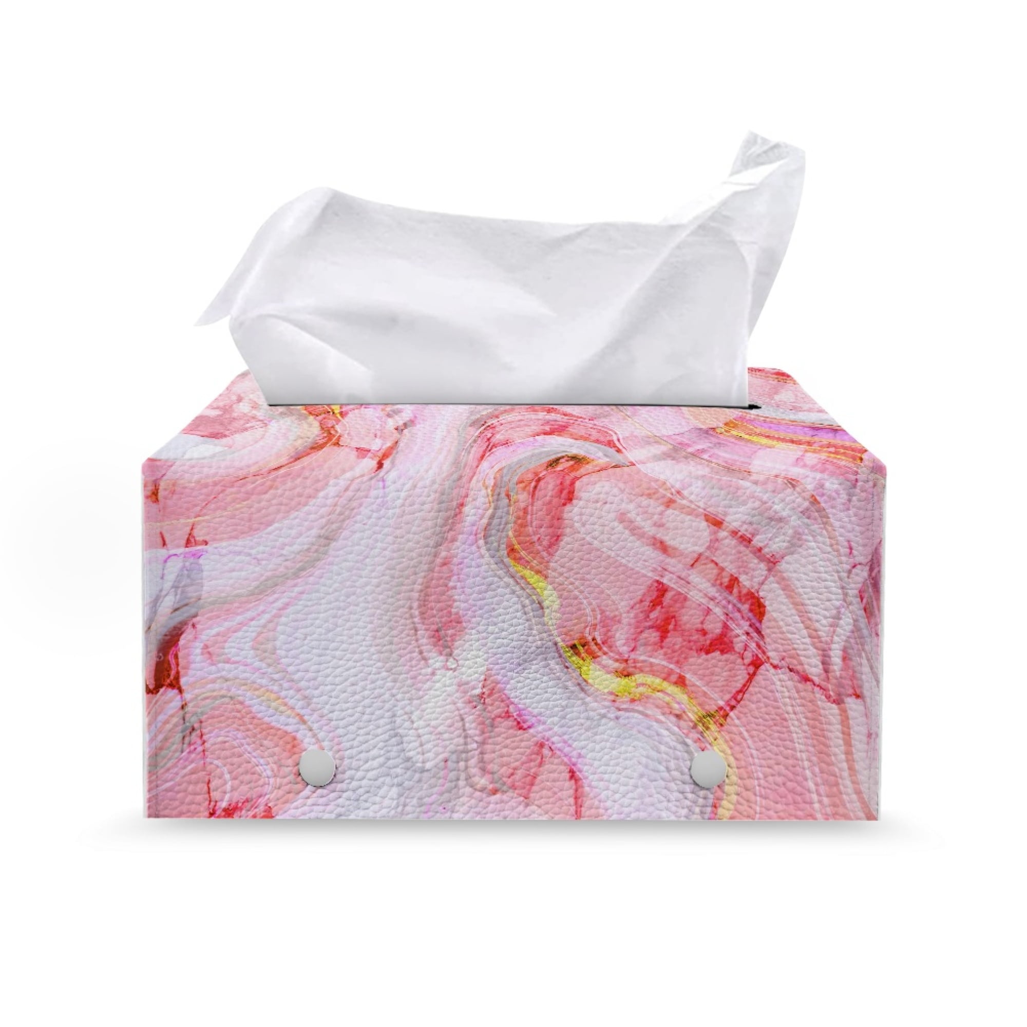 ZUXONGSY Marble Stripes Tissue Box Cover PU Leather Rectangular Tissue ...