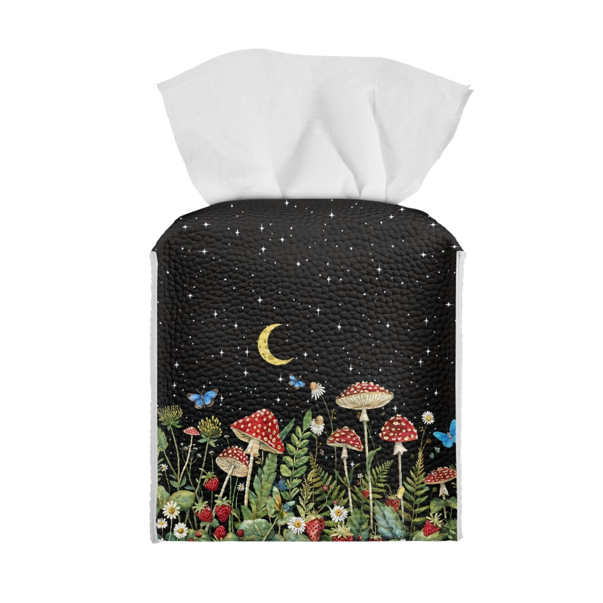 ZUXONGSY Mushroom Square Tissue Box Cover Moon 2 Packs Modern PU ...