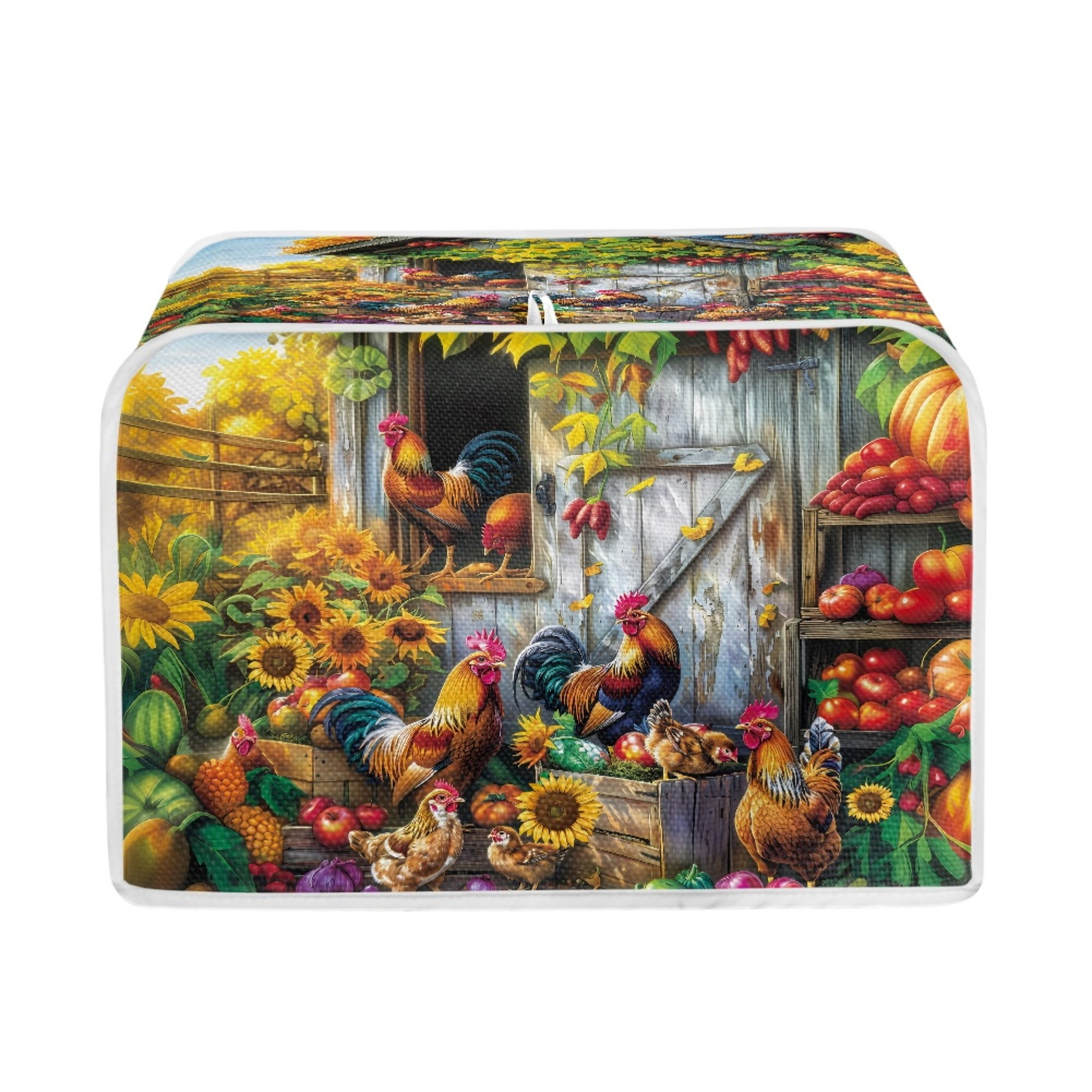 ZUXONGSY Rooster Sunflower Toster Cover 4 Slice Kitchen Small Appliance ...