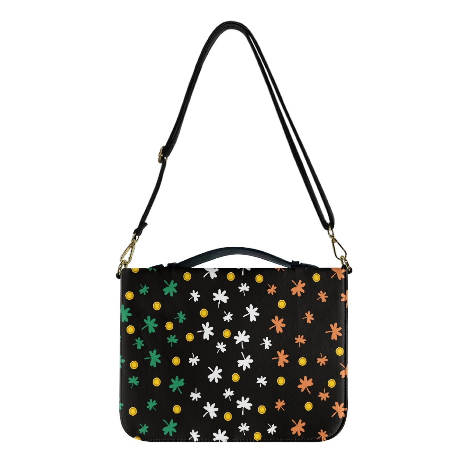 ZUXONGSY St.Patrick's Day Irish Flag Shamrock Gold Print Pu Leather ...