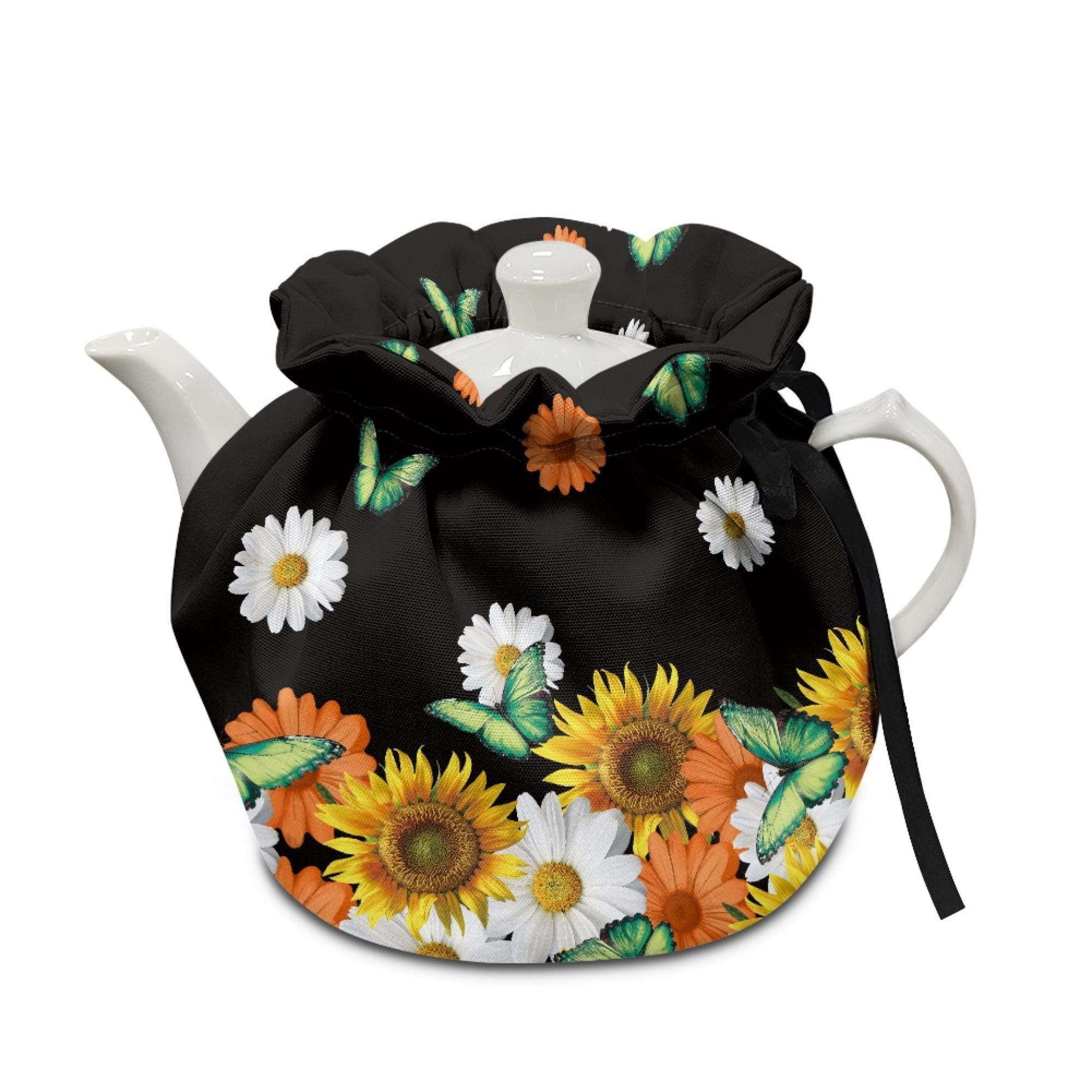 ZUXONGSY Sunflower Butterfly Tea Pot Cozies Double-Sided Teapot Cover ...