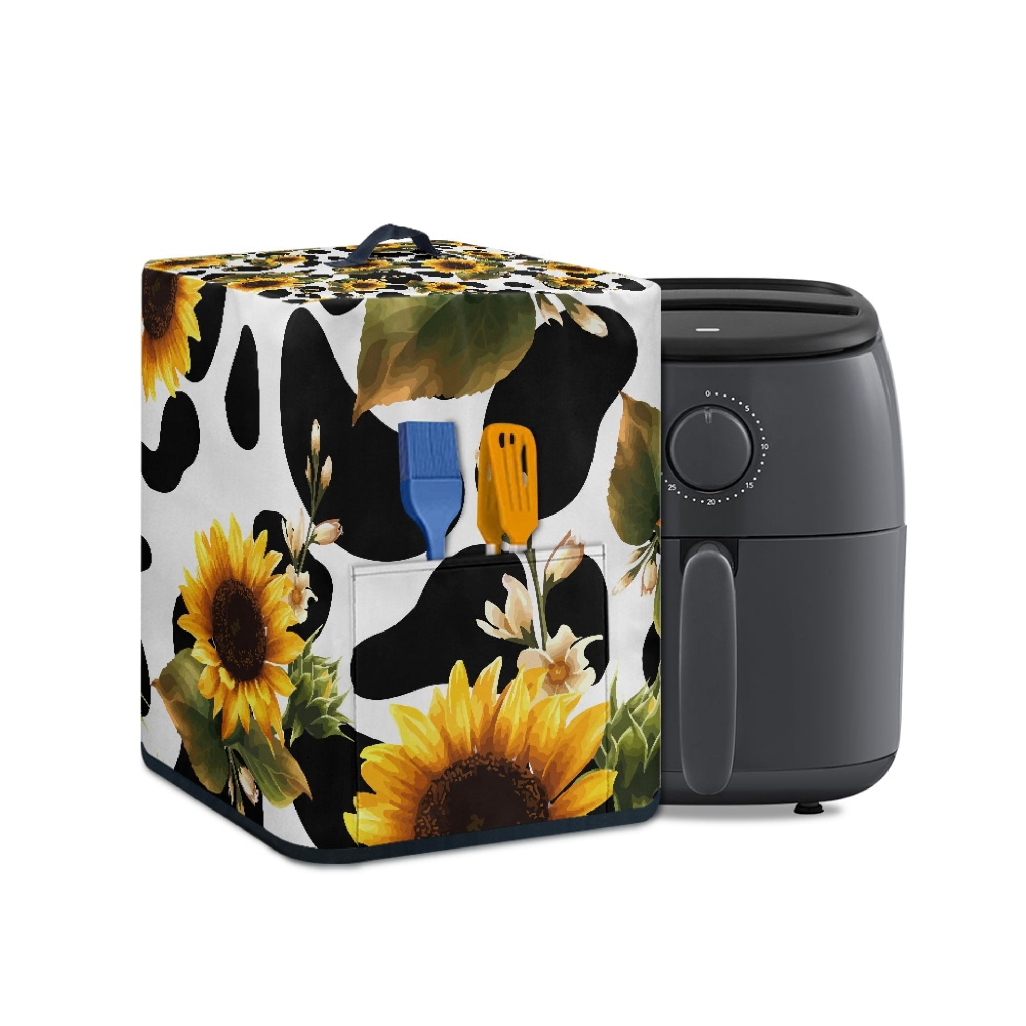 ZUXONGSY Sunflower Cow Pattern Air Fryer Cover Dust Cover Cover for Air ...