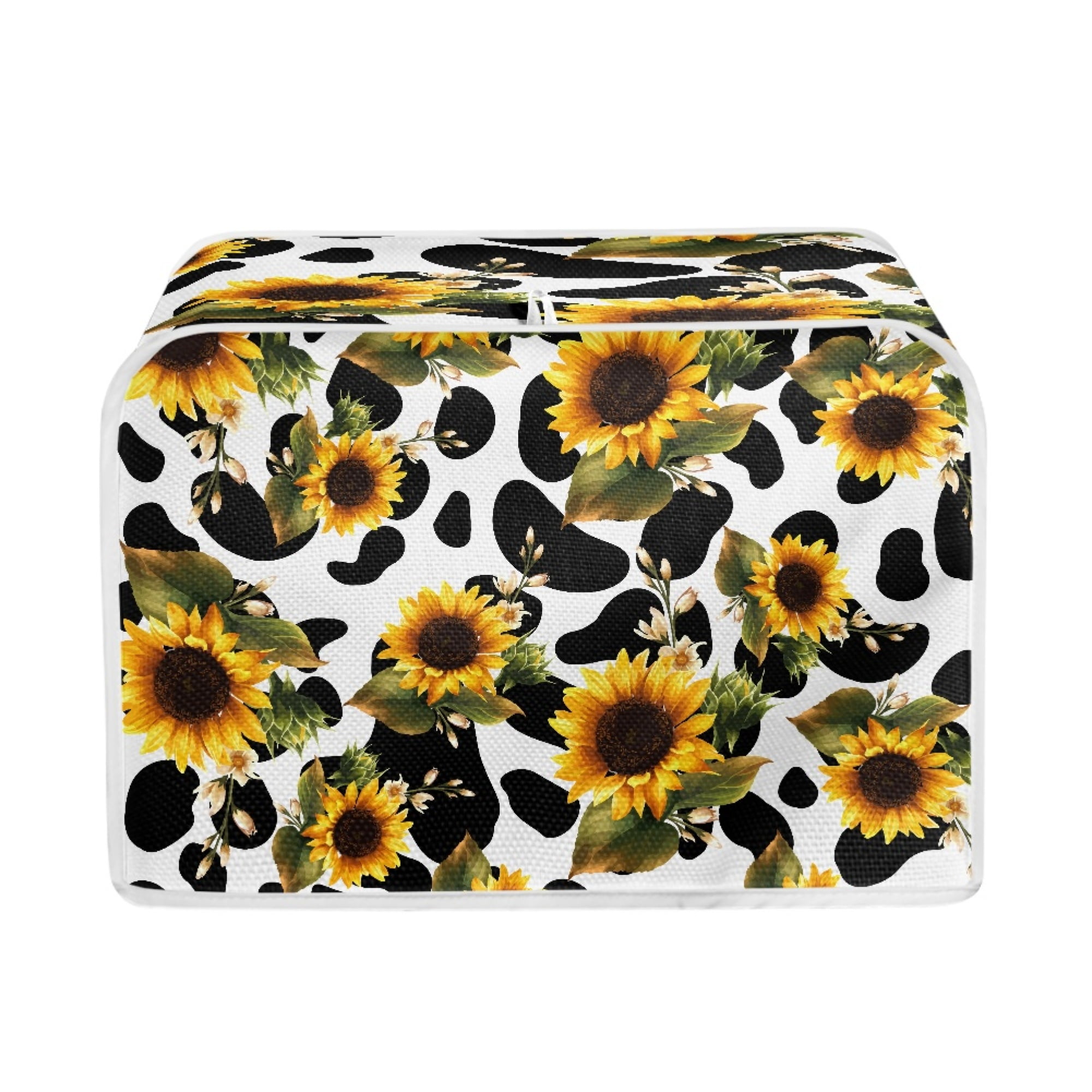 ZUXONGSY Sunflower Cow Pattern Toster Cover 4 Slice Toaster Dust Cover ...