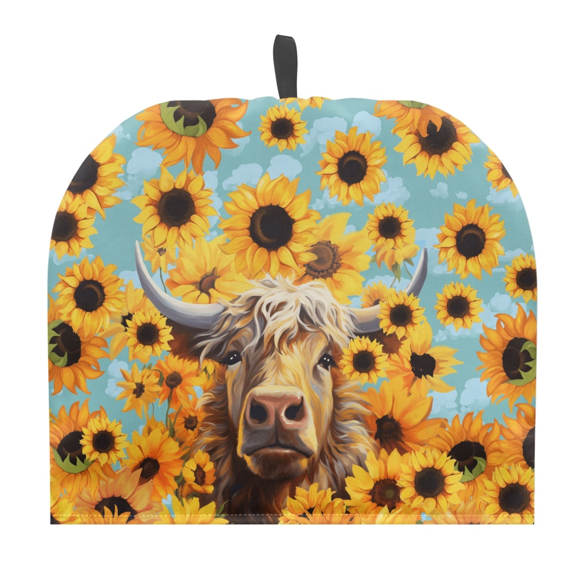 ZUXONGSY Sunflower Highland Cow Tea Cozy for Teapot Kettle Dust Cover ...