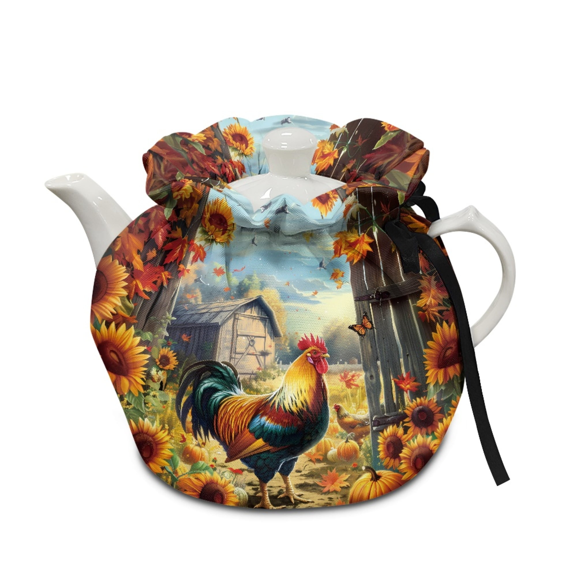 ZUXONGSY Sunflower Rooster Tea Pot Cosy Insulated Kettle Cover with ...