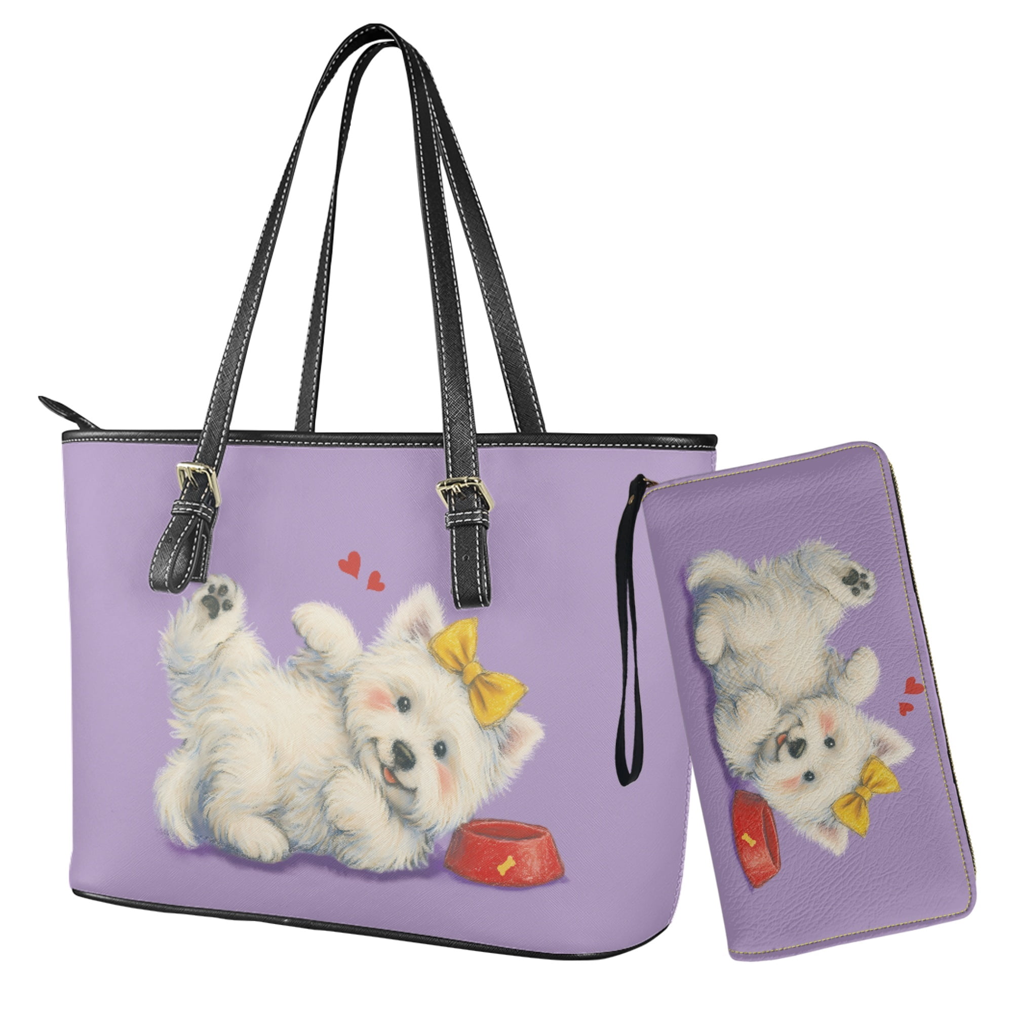 ZUXONGSY West Highland Dog Print Purse and Handbags Set for Women ...