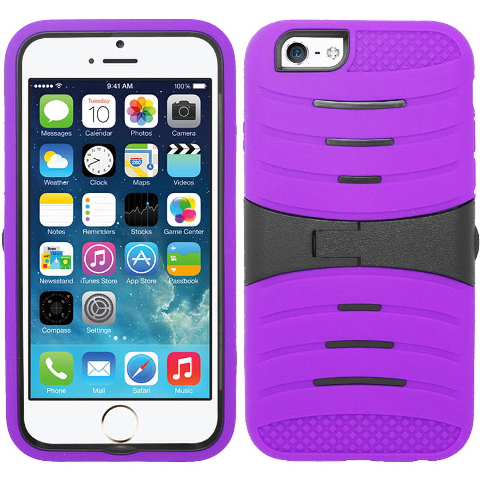 ZV Dual Layered Heavy Duty Strong Case Cover w/ Kickstand iPhone 7 / 7 ...