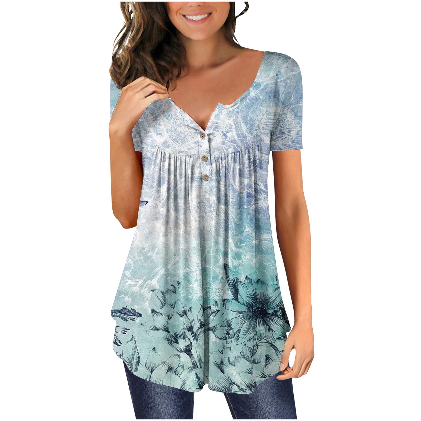 ZVAVZ Cute Tops for Women Womens Long Tunic Tops to Wear with Leggings ...