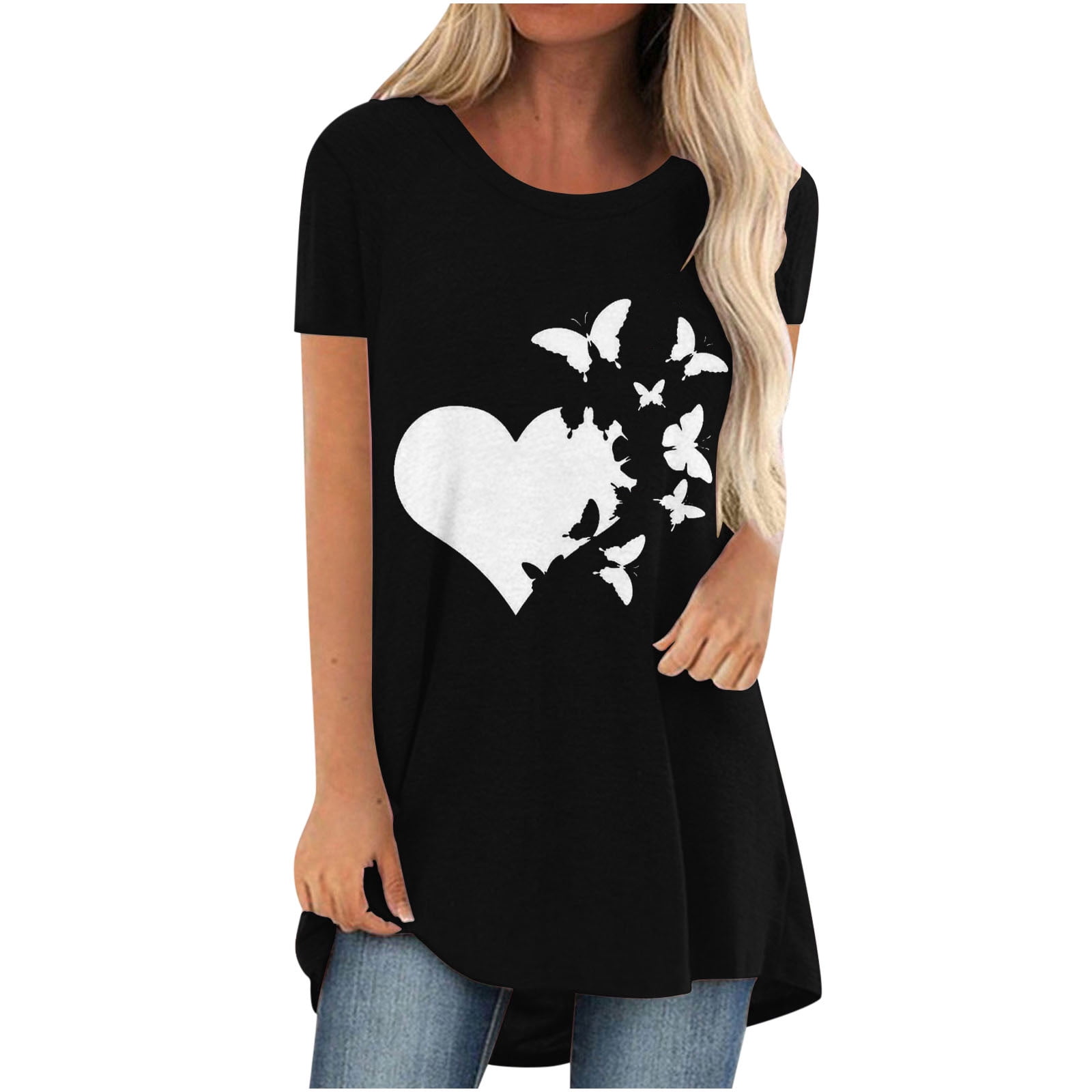 ZVAVZ Sparkly Tops for Women Plus Size, Womens Plus Size Long Tunics Or ...