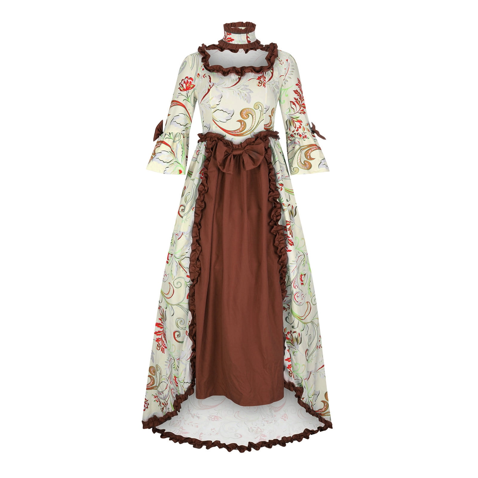 ZVAVZ Vintage Regency Dresses for Women with Satin Sash Short Puff Sleeve Empire Waist Dress ...