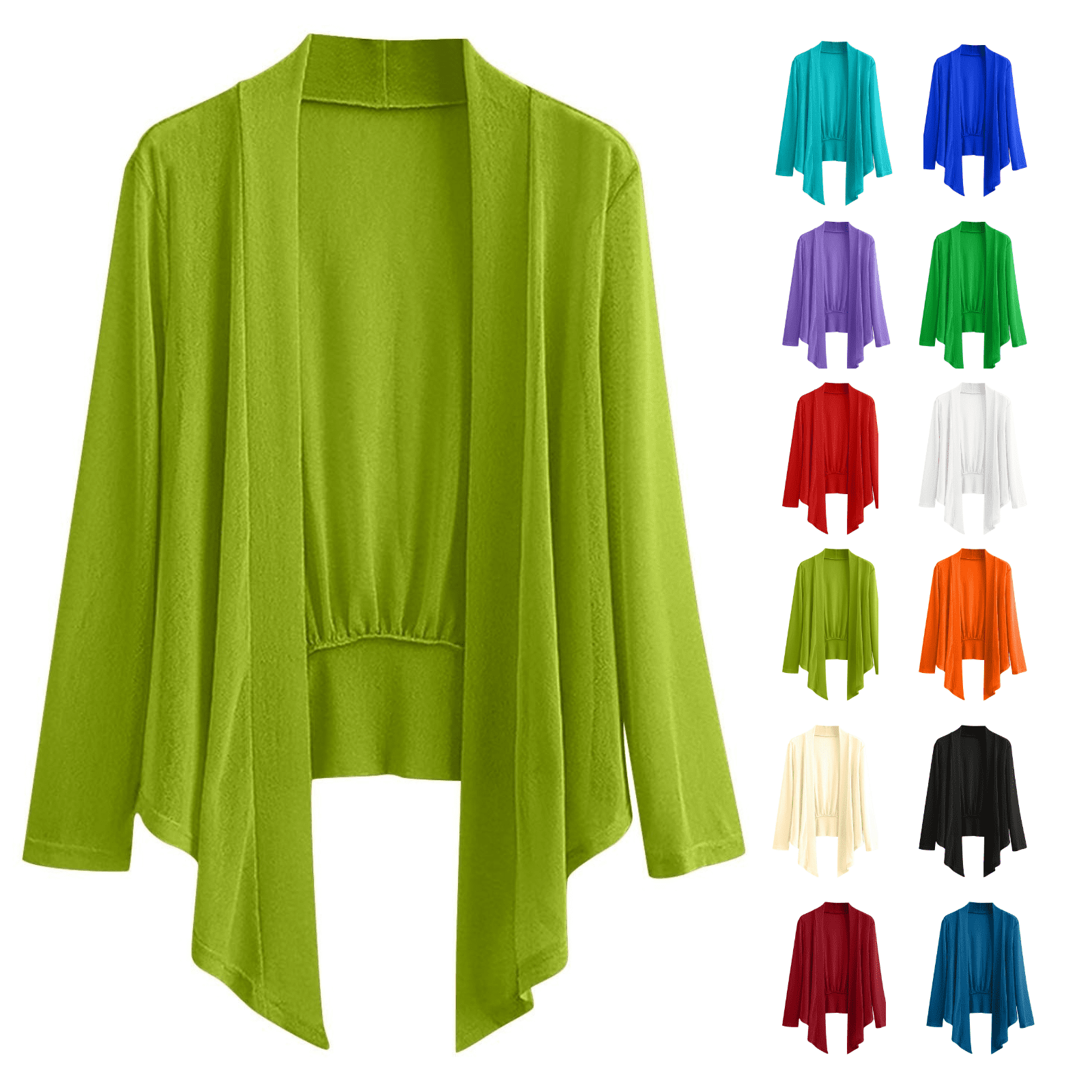 ZVAVZ Women's Mesh Jacket Cardigan Plus Size Long Sleeve Sheer ...