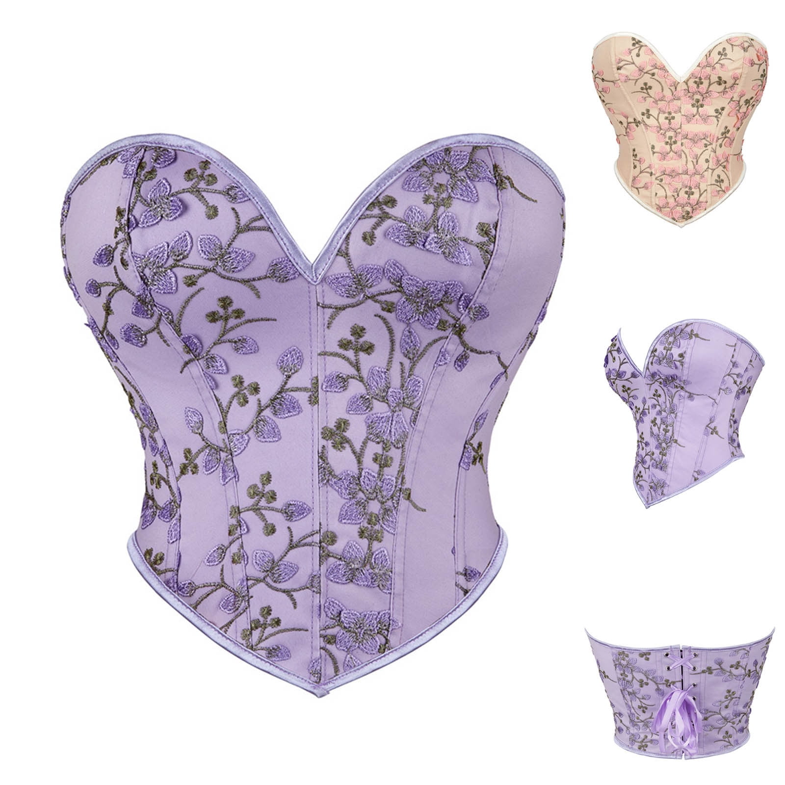 ZVAVZ corsets for women plus size steel bone Bustier Shapewear Lingerie ...