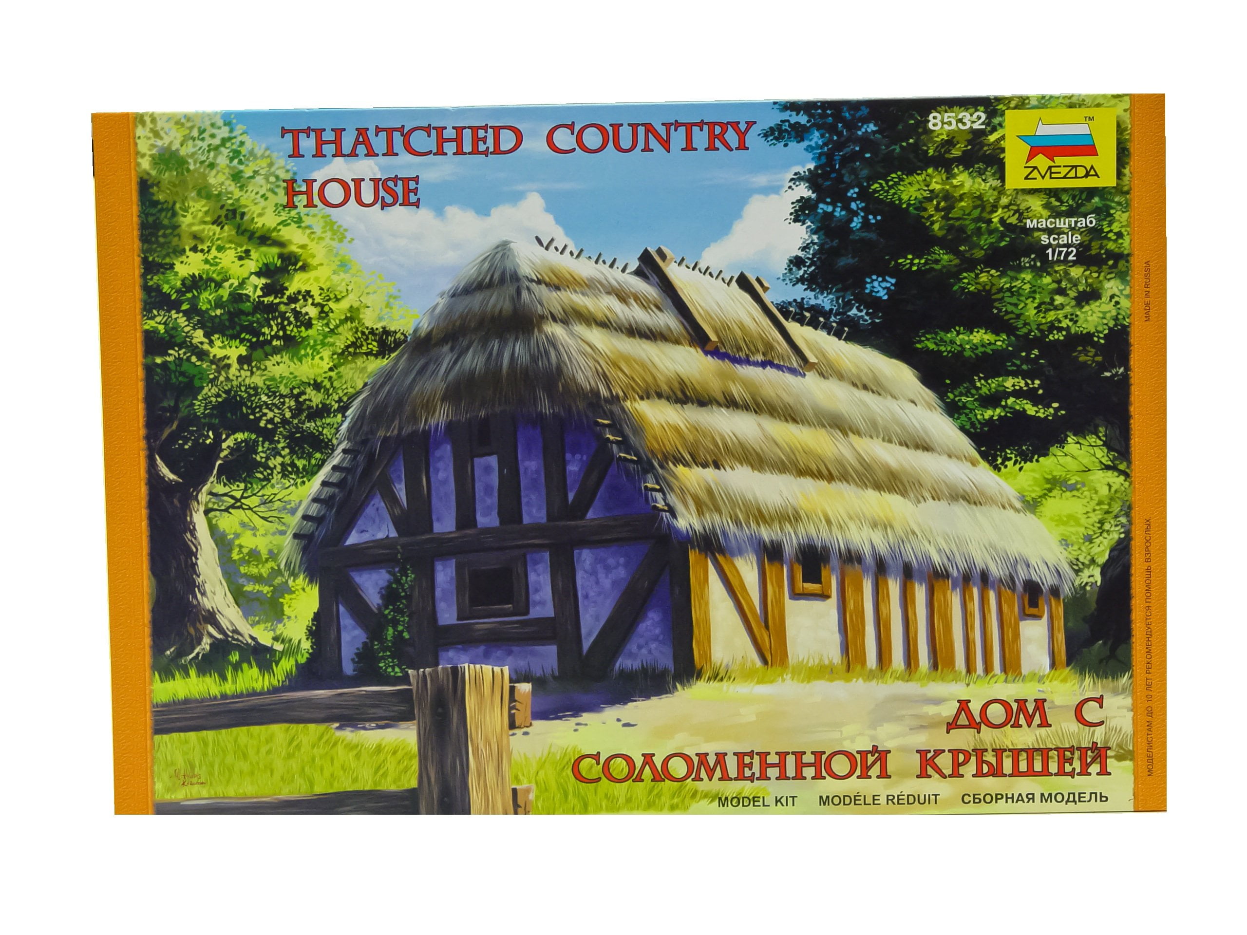 ZVEZDA European Thatched Country House 1:72 - Model Kit Z8532 - Walmart.com
