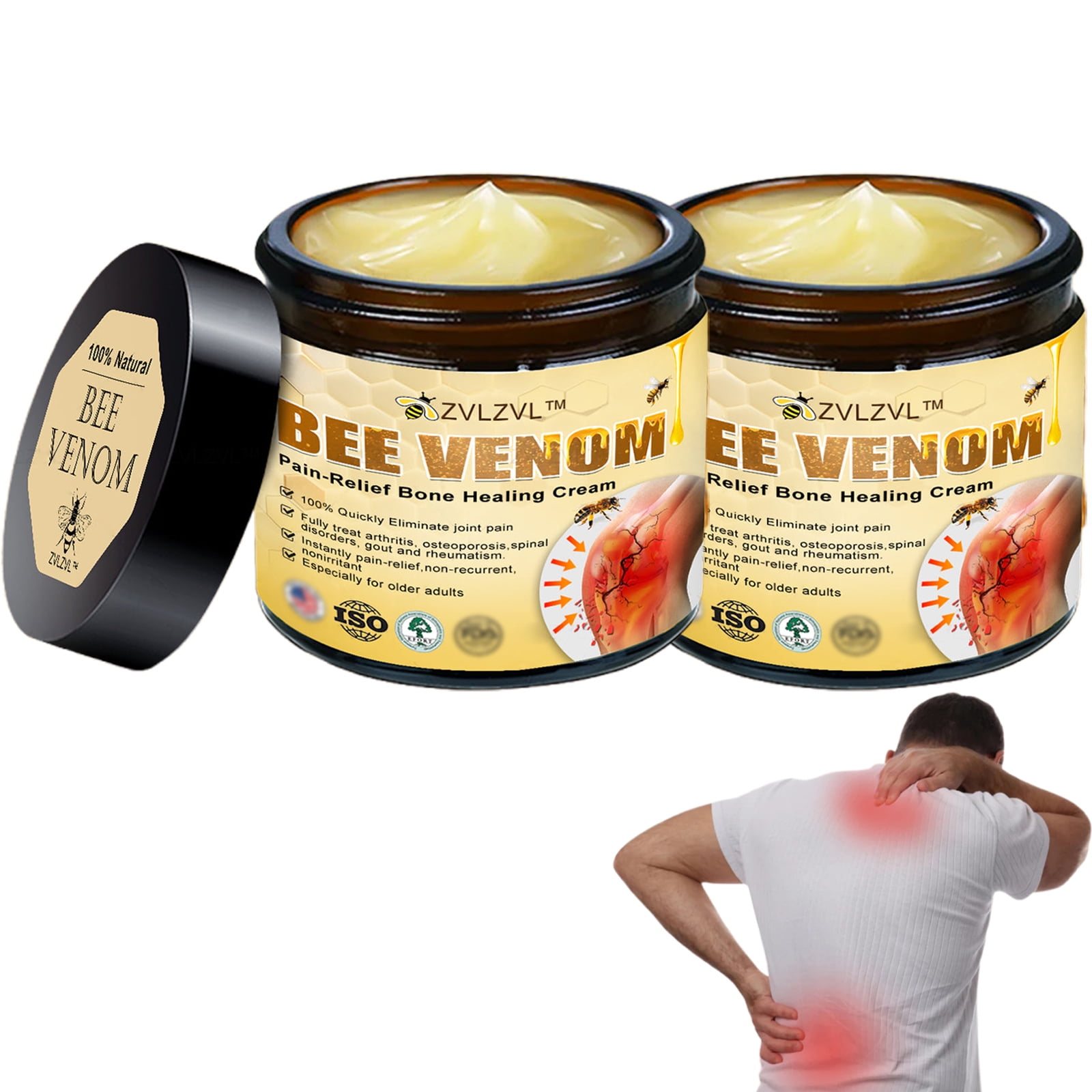 ZVLZVL Joint Relief Gel，Bee LiquidJoint Gel Natural Ingredients Joint ...