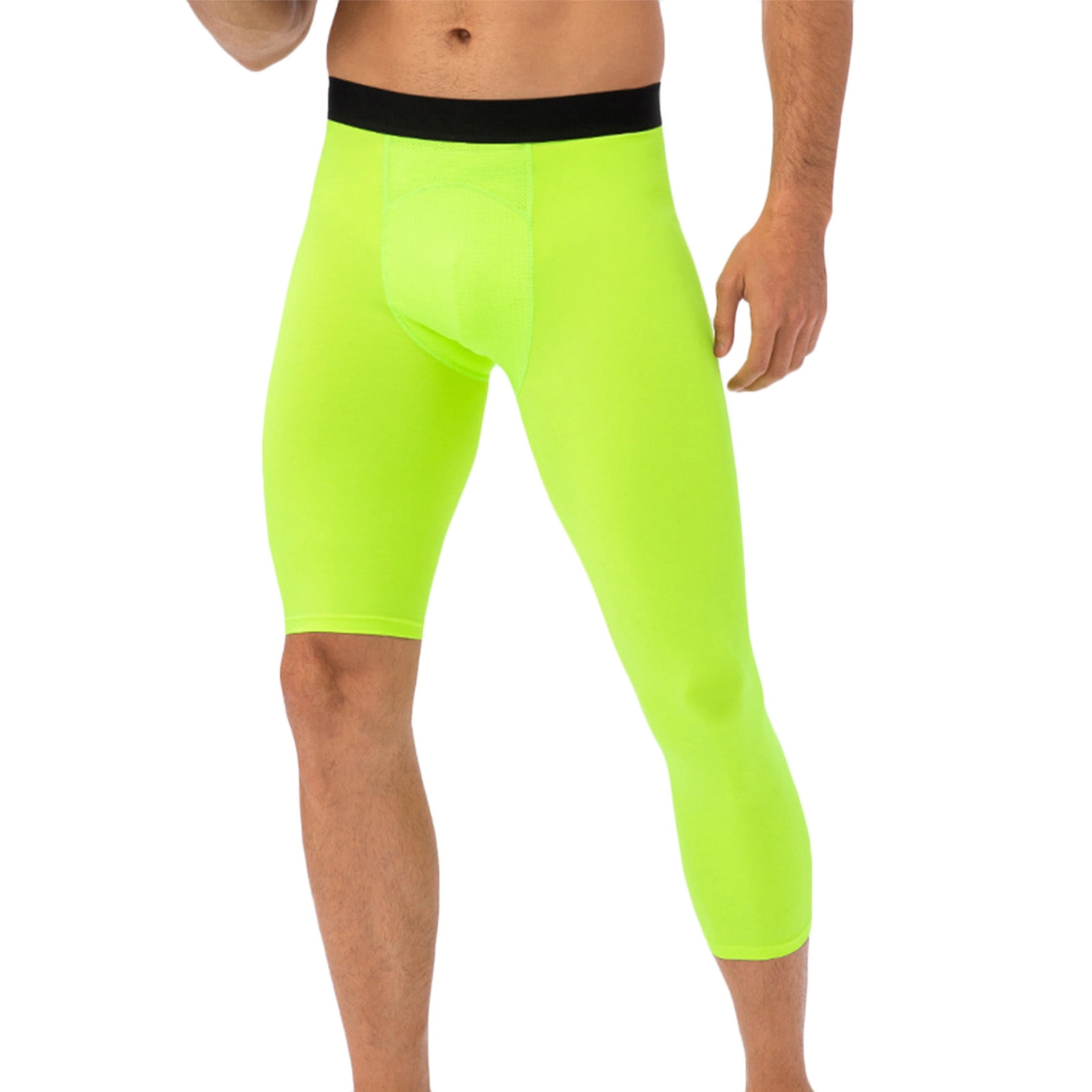 ZVNAΖH Men's 3/4 Compression Pants, Athletic Basketball Workout Tights ...