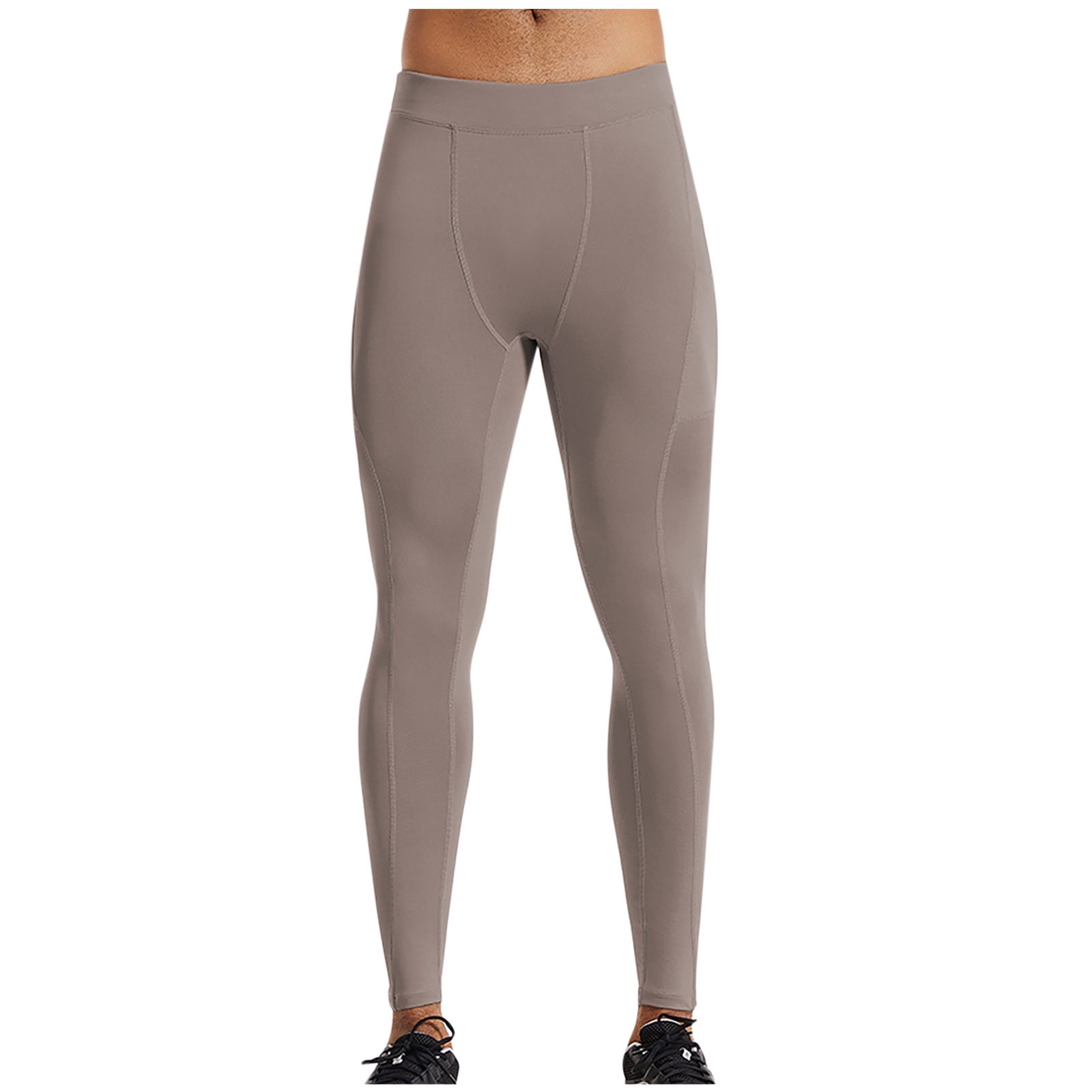 ZVNAΖH Men's Solid Athletic Compression Pants Tights Sports Workout ...