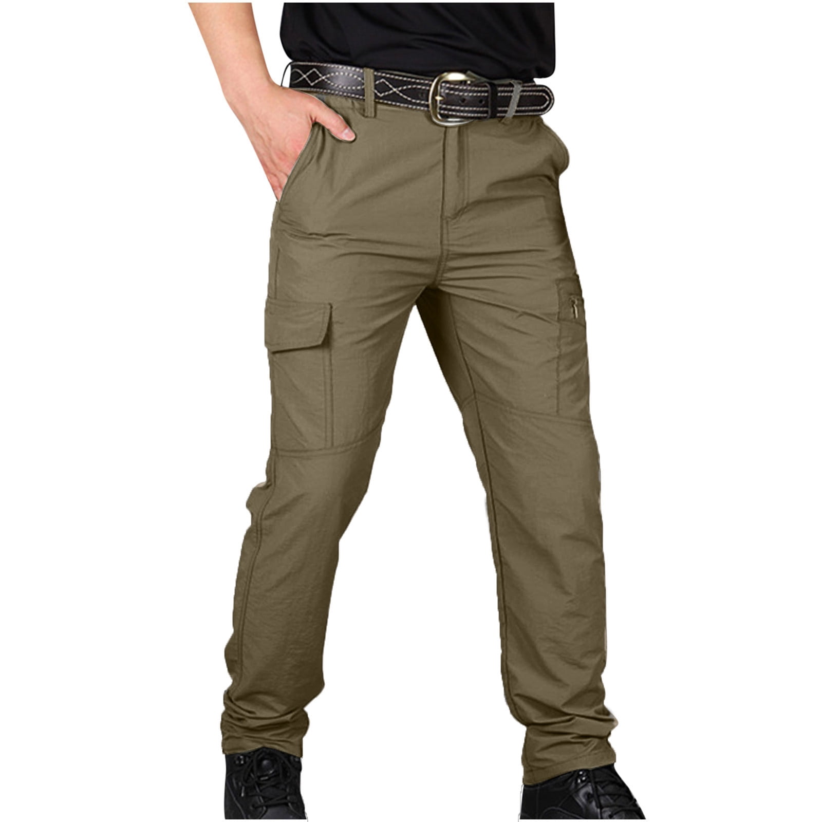 ZVNAΖH Mens Work Pants,Cargo Pants for Men Relaxed Fit Stretch Elastic ...
