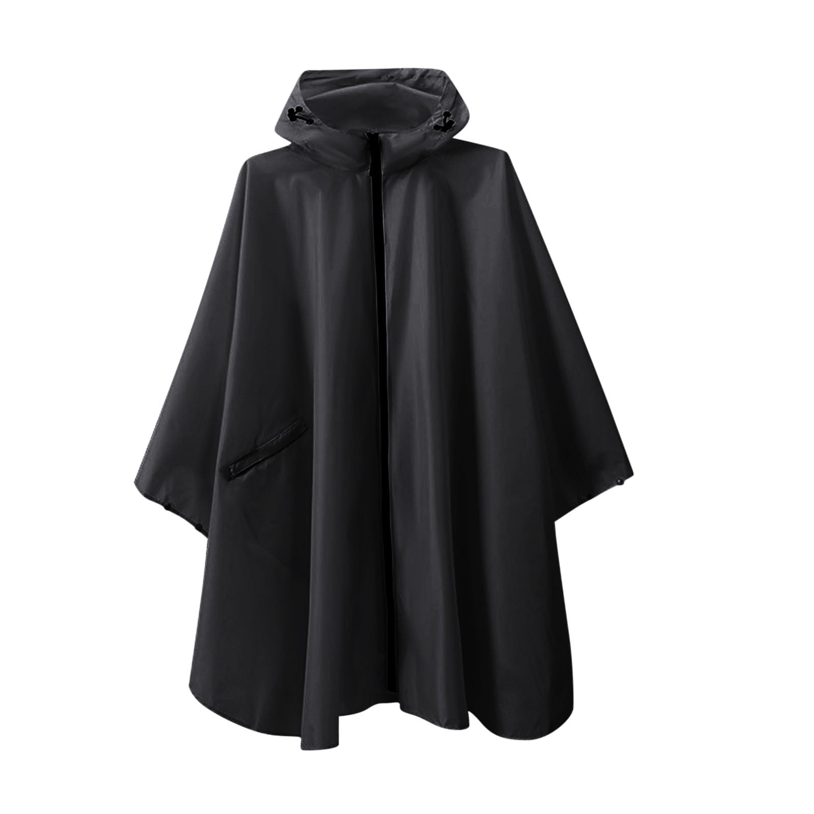 ZVNAΖH Unisex Rain Poncho, Hooded Raincoat for Adults Zipper Style Rain ...