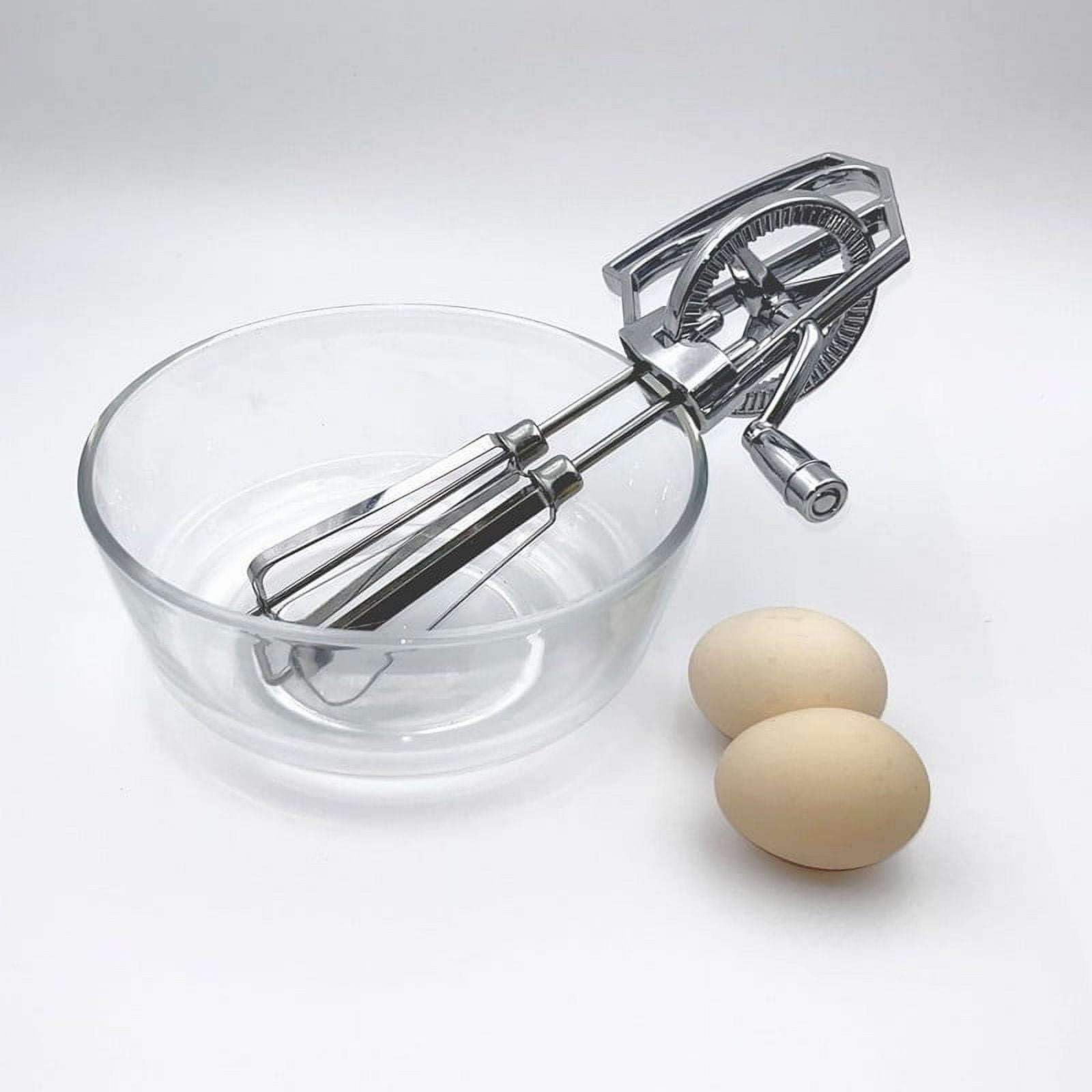 ZVZM Stainless Steel Rotary Manual Hand Whisk Egg Beater Mixer Blender ...